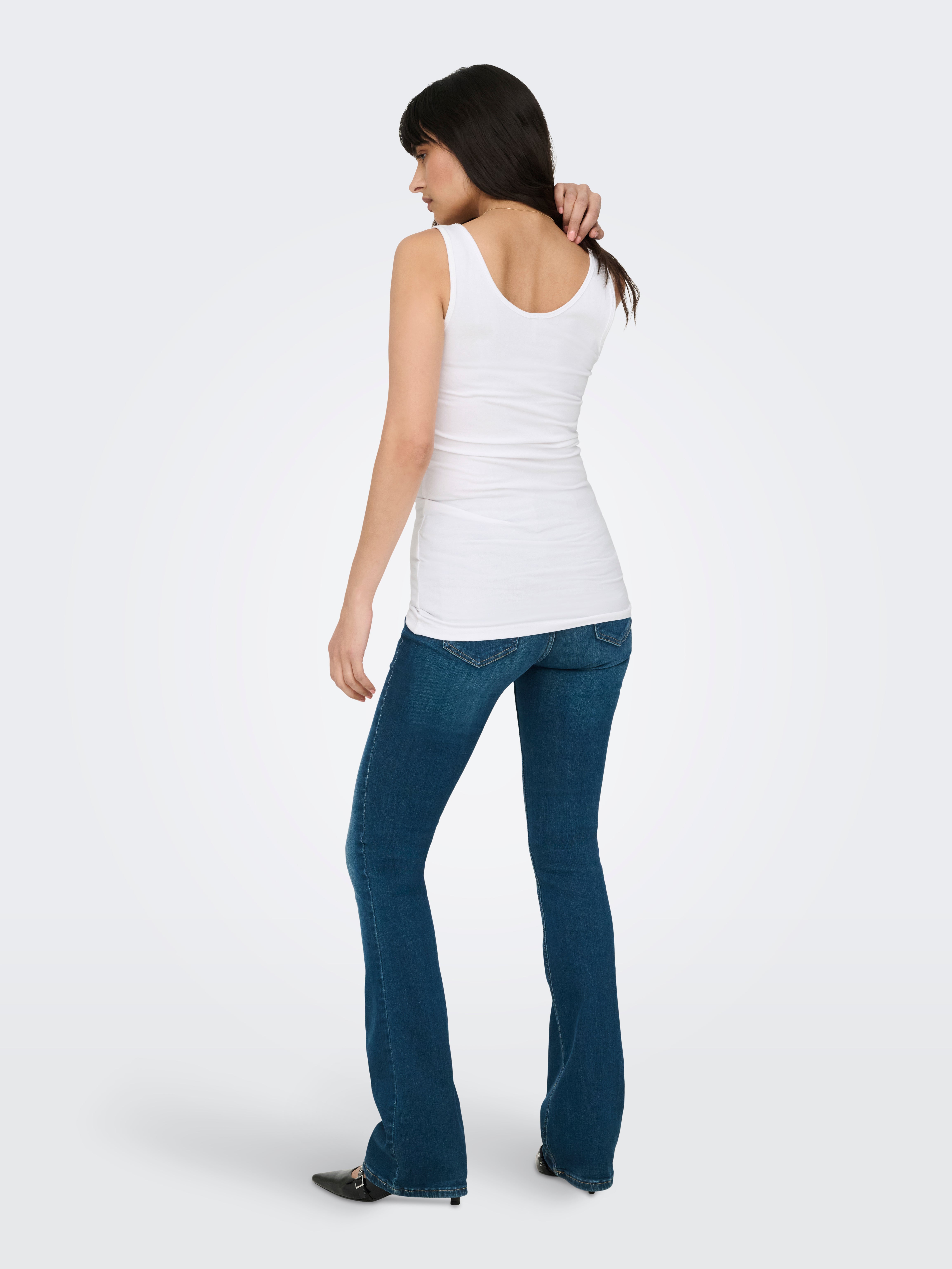 Basic, lang Tanktop | Weiß | ONLY®