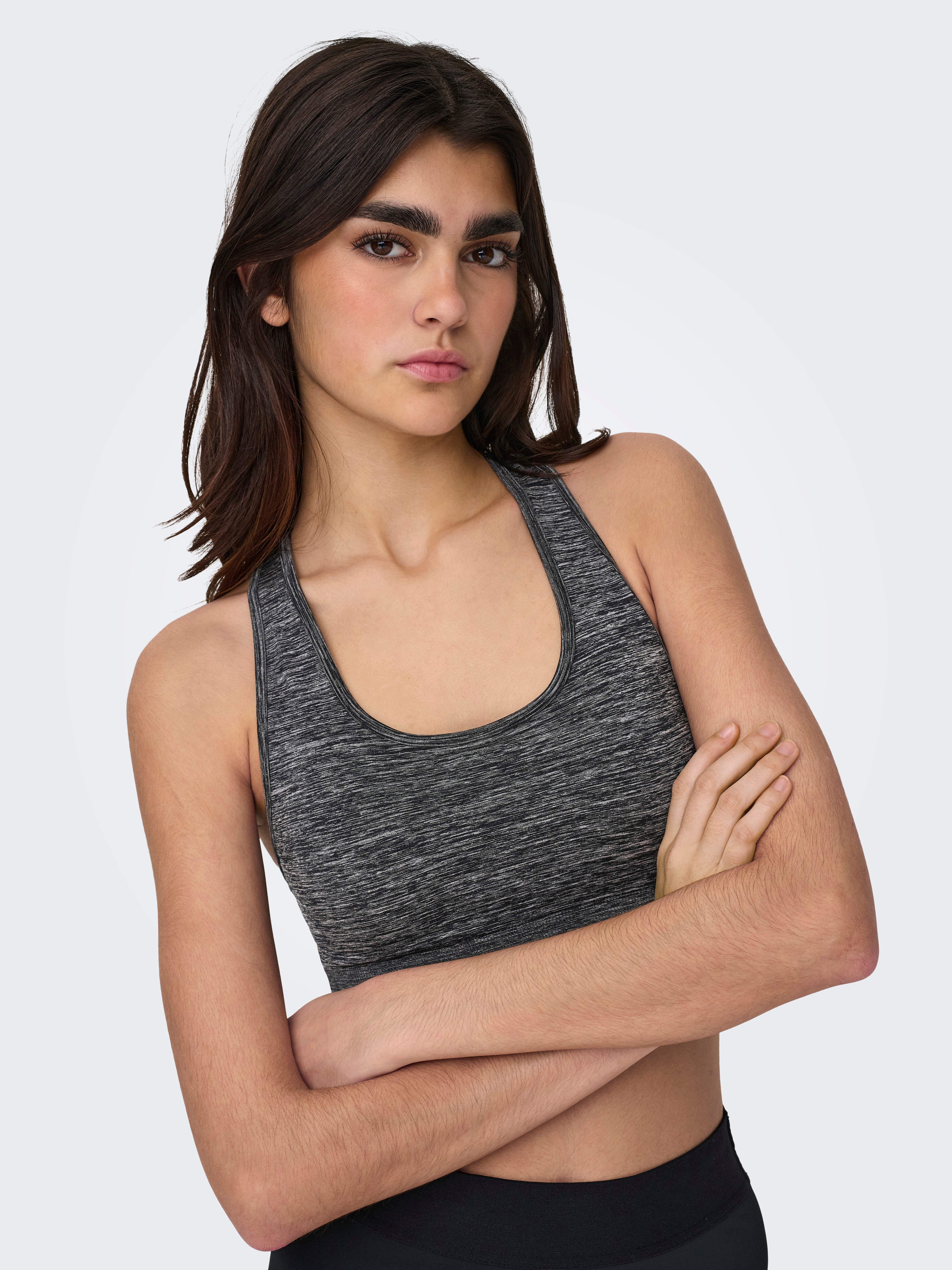 Racerback provides postural support Bras | Black | ONLY®