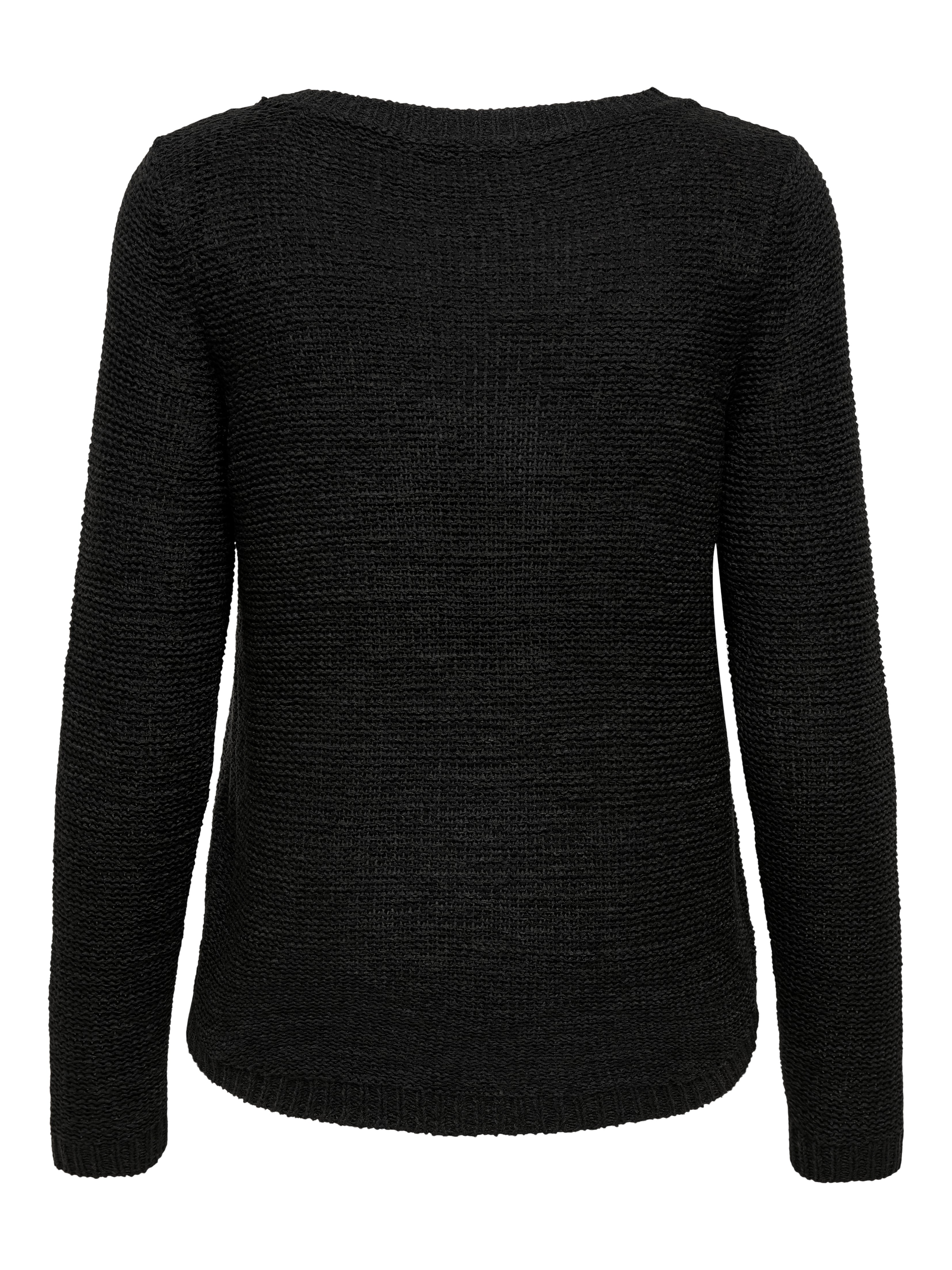 Texture Knitted Pullover | Black | ONLY®