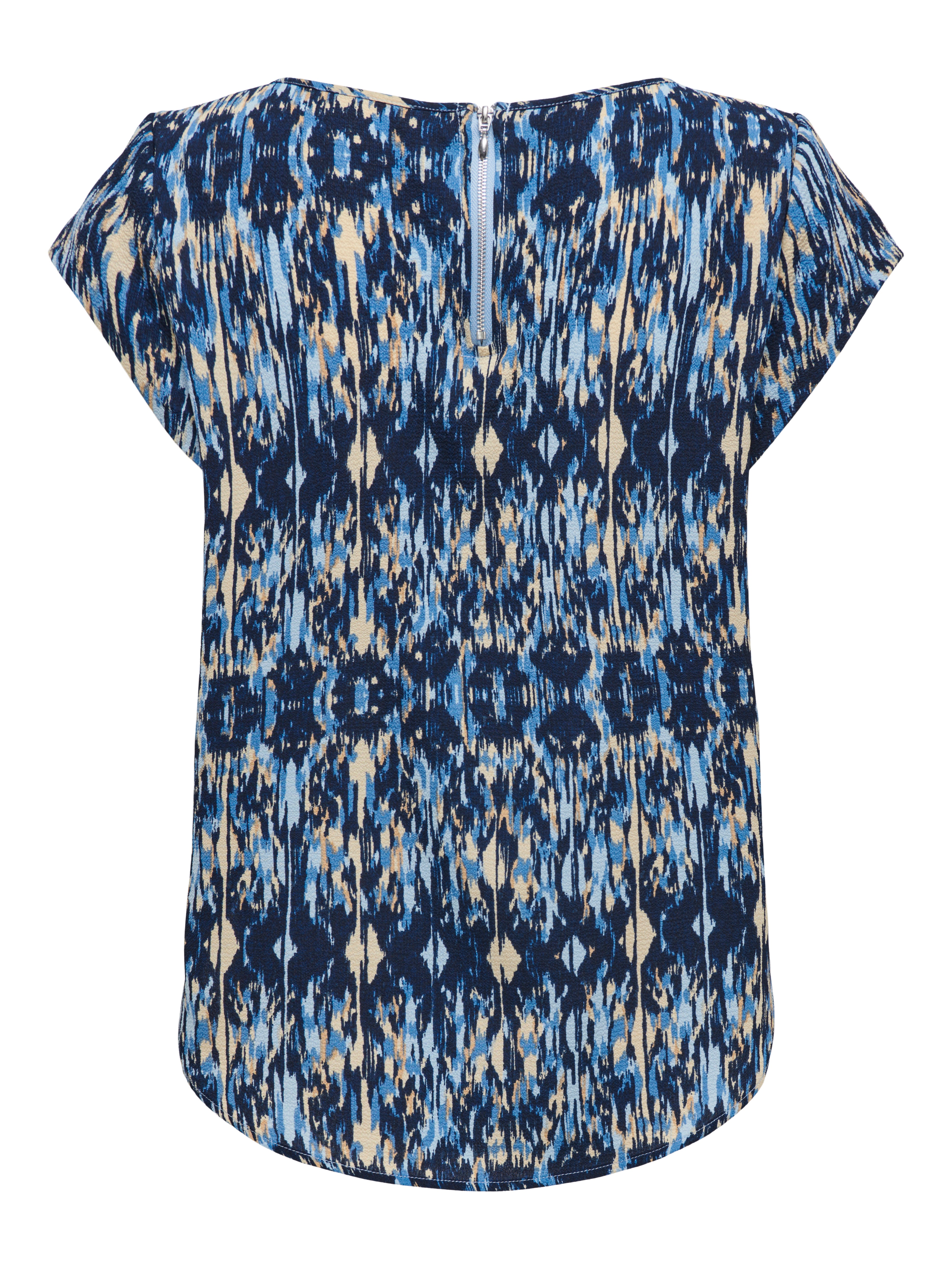 Printed Short Sleeved Top | Light Blue | ONLY®