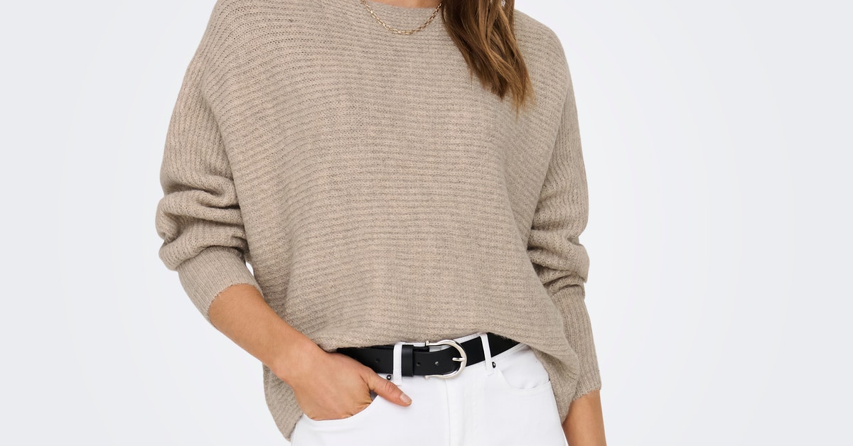 Pull-overs Regular Fit Col rond Bas hauts Épaules tombantes | Light ...