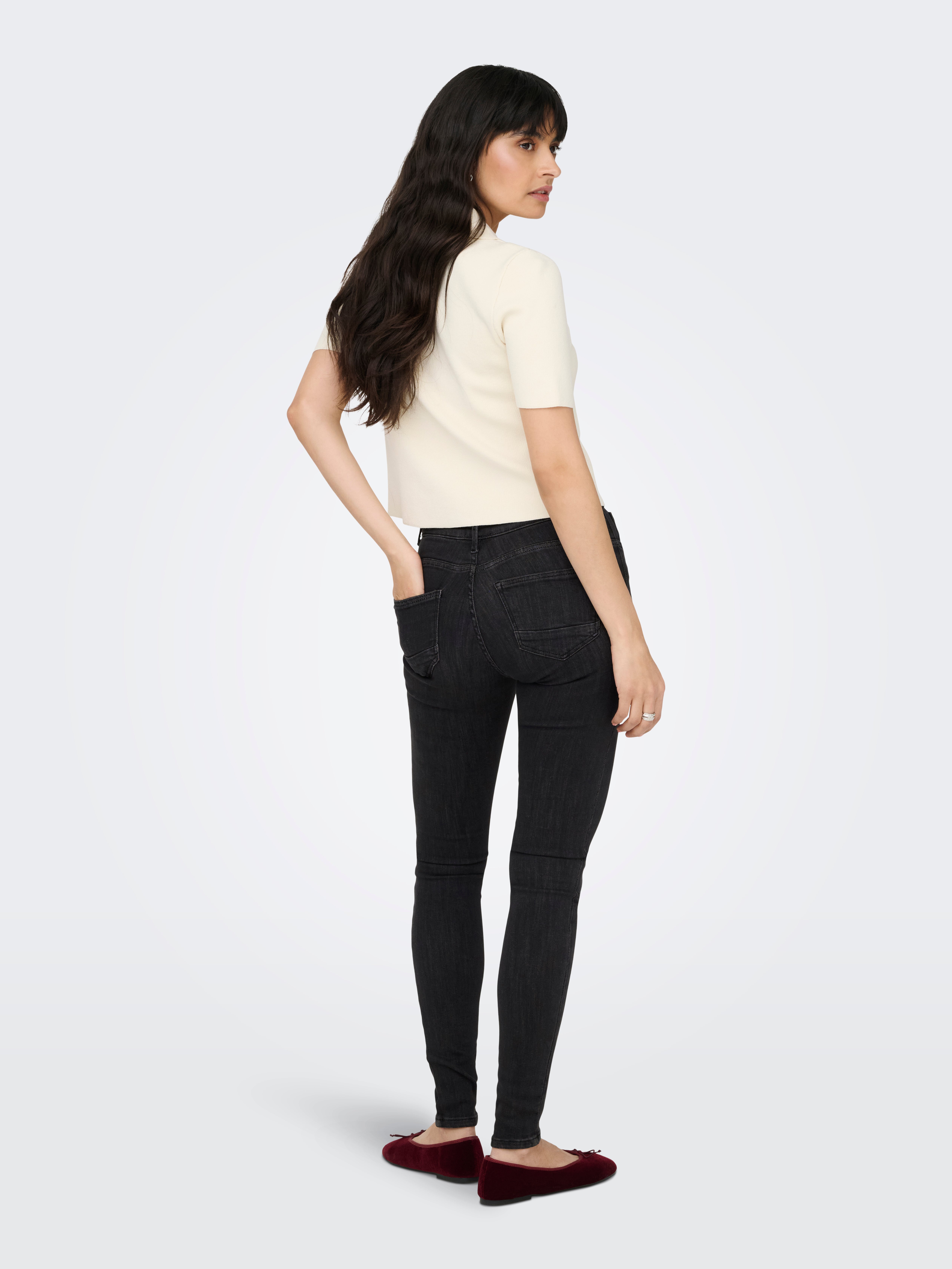 ONLPower mid push up Skinny jeans | Midden Grijs | ONLY®
