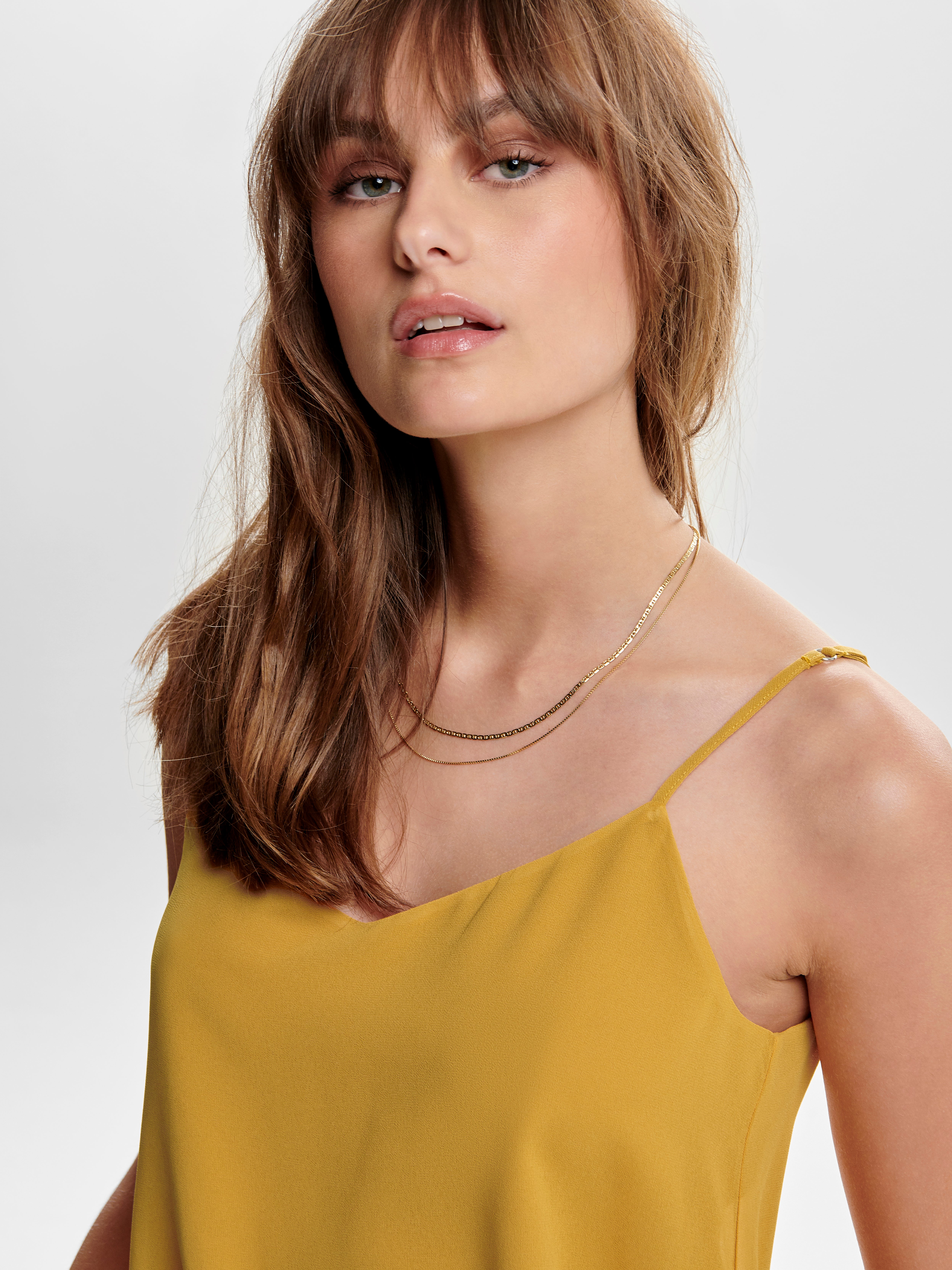 Normal geschnitten Rundhals Tank-Top | Hellbraun | ONLY®