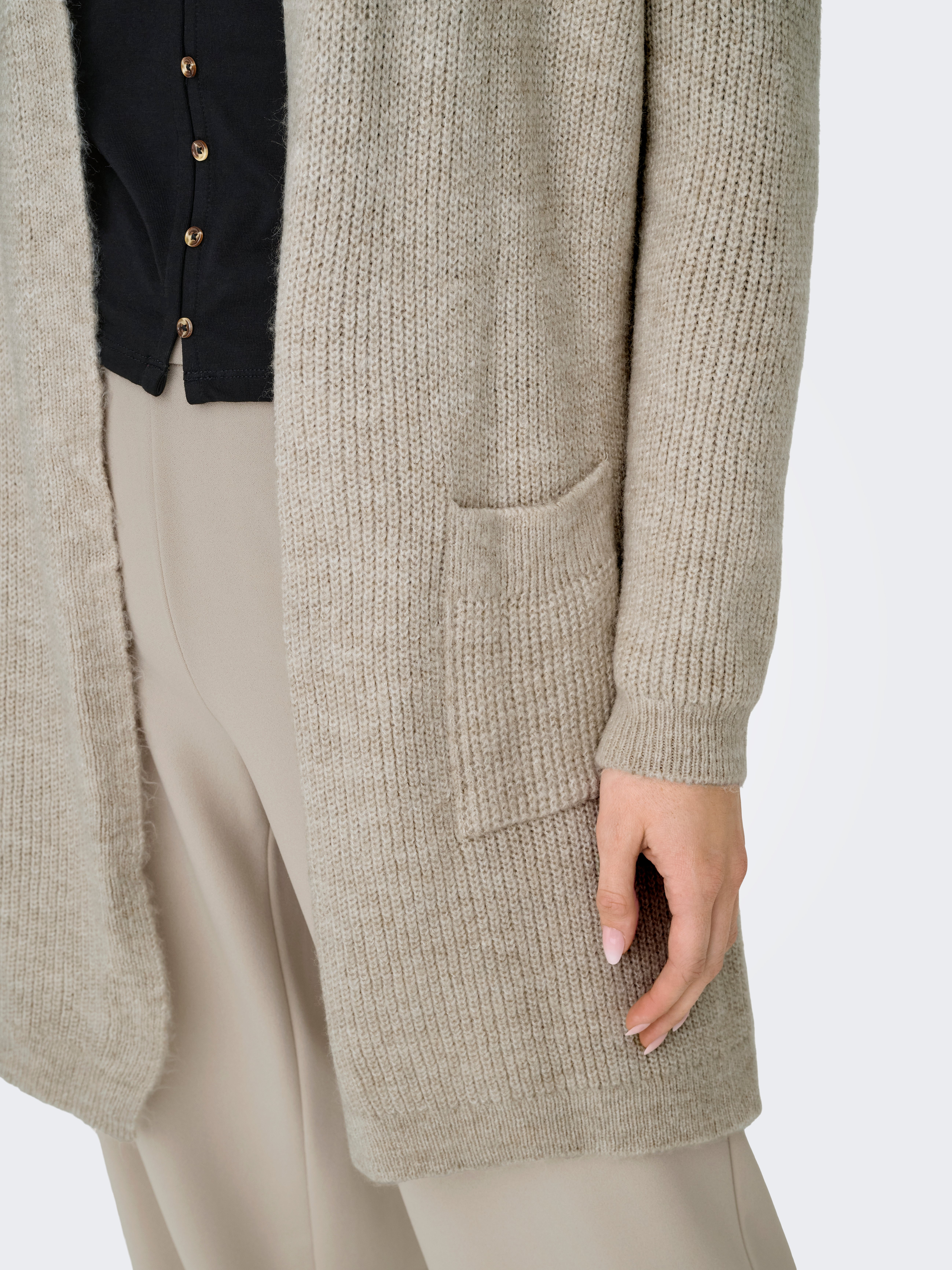 long knit cardigan with pockets | Off.White | ONLY®