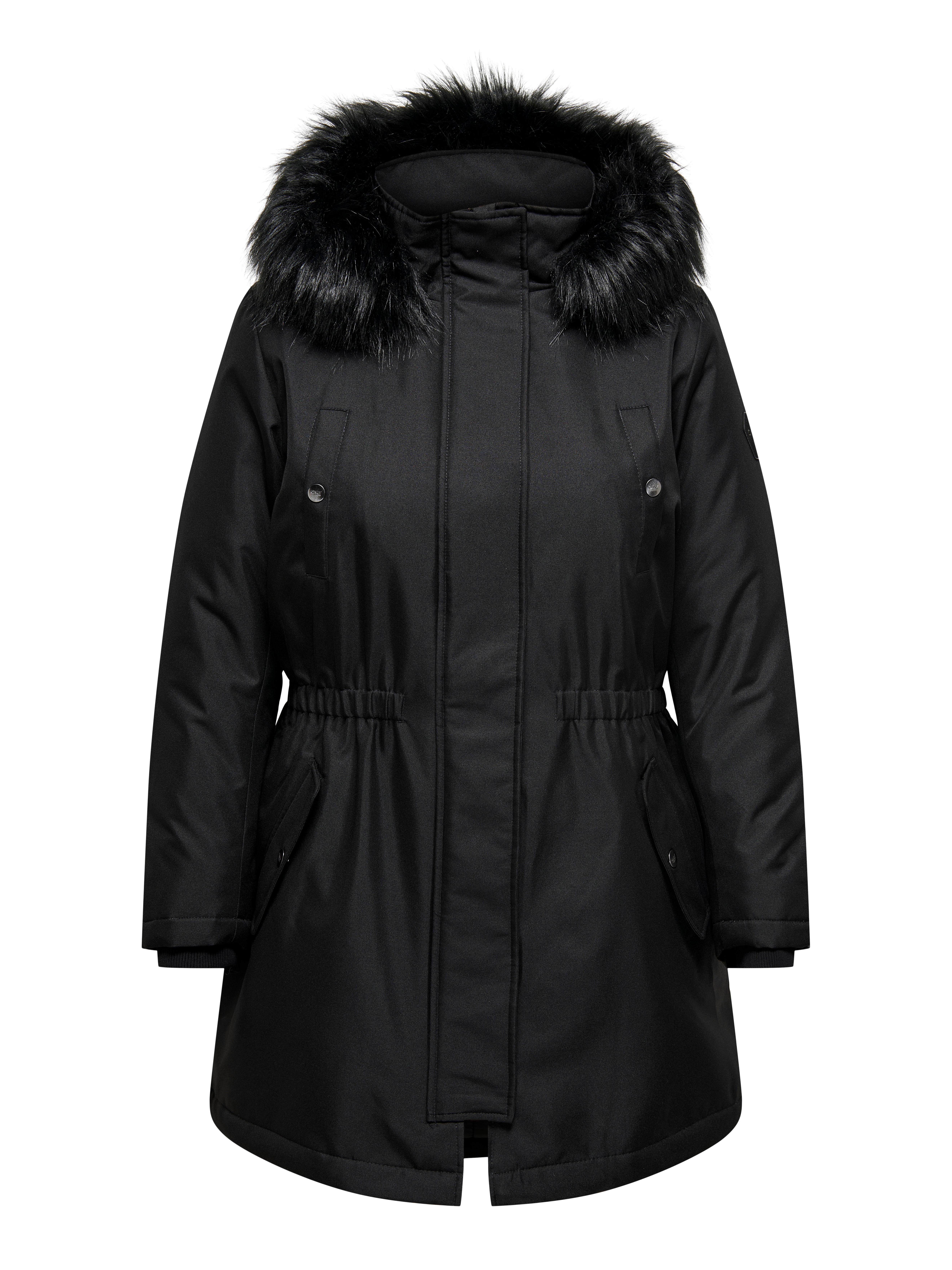 Curvy jacket with hood | Black | ONLY®