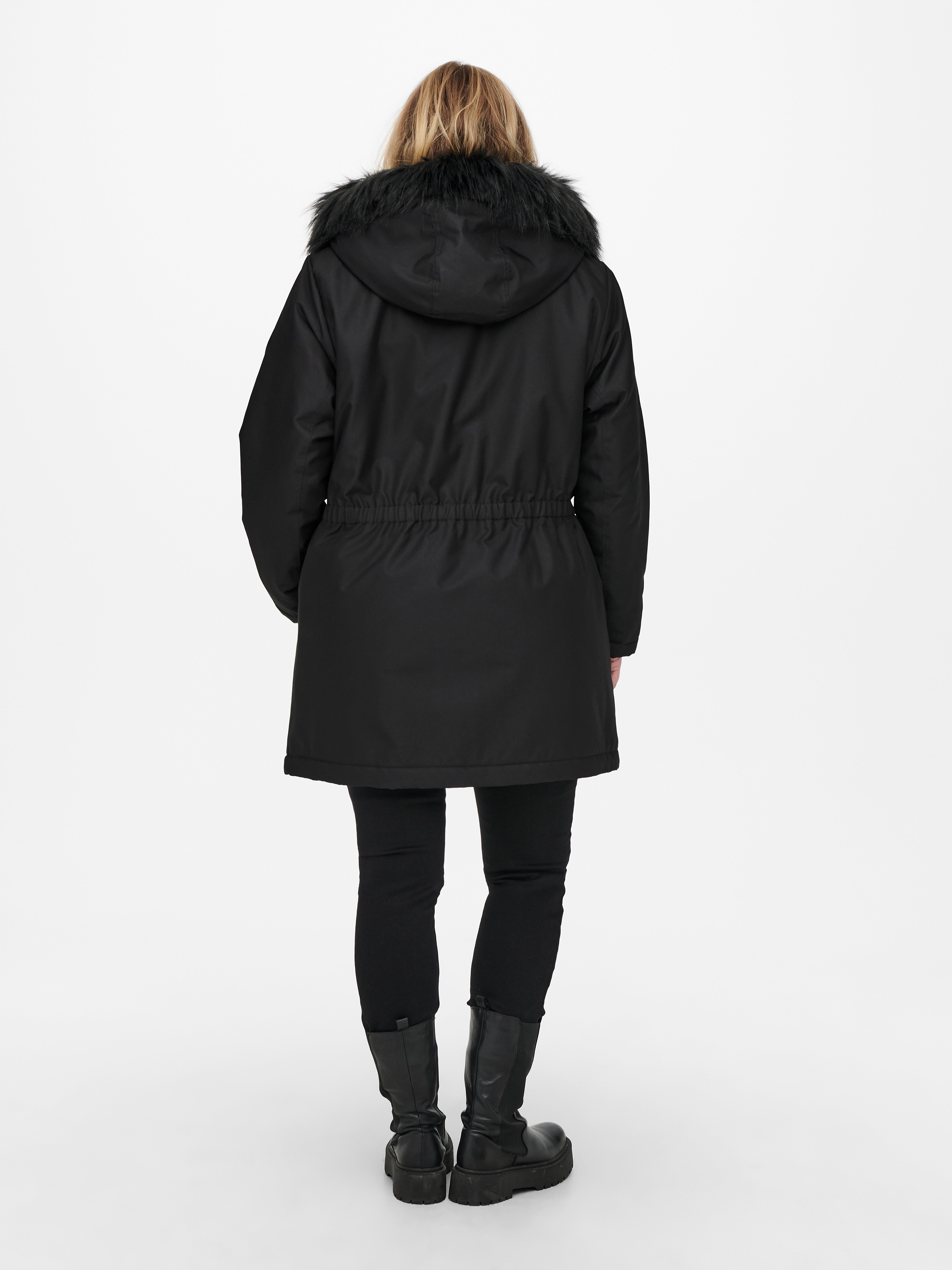 Curvy jacket with hood | Black | ONLY®