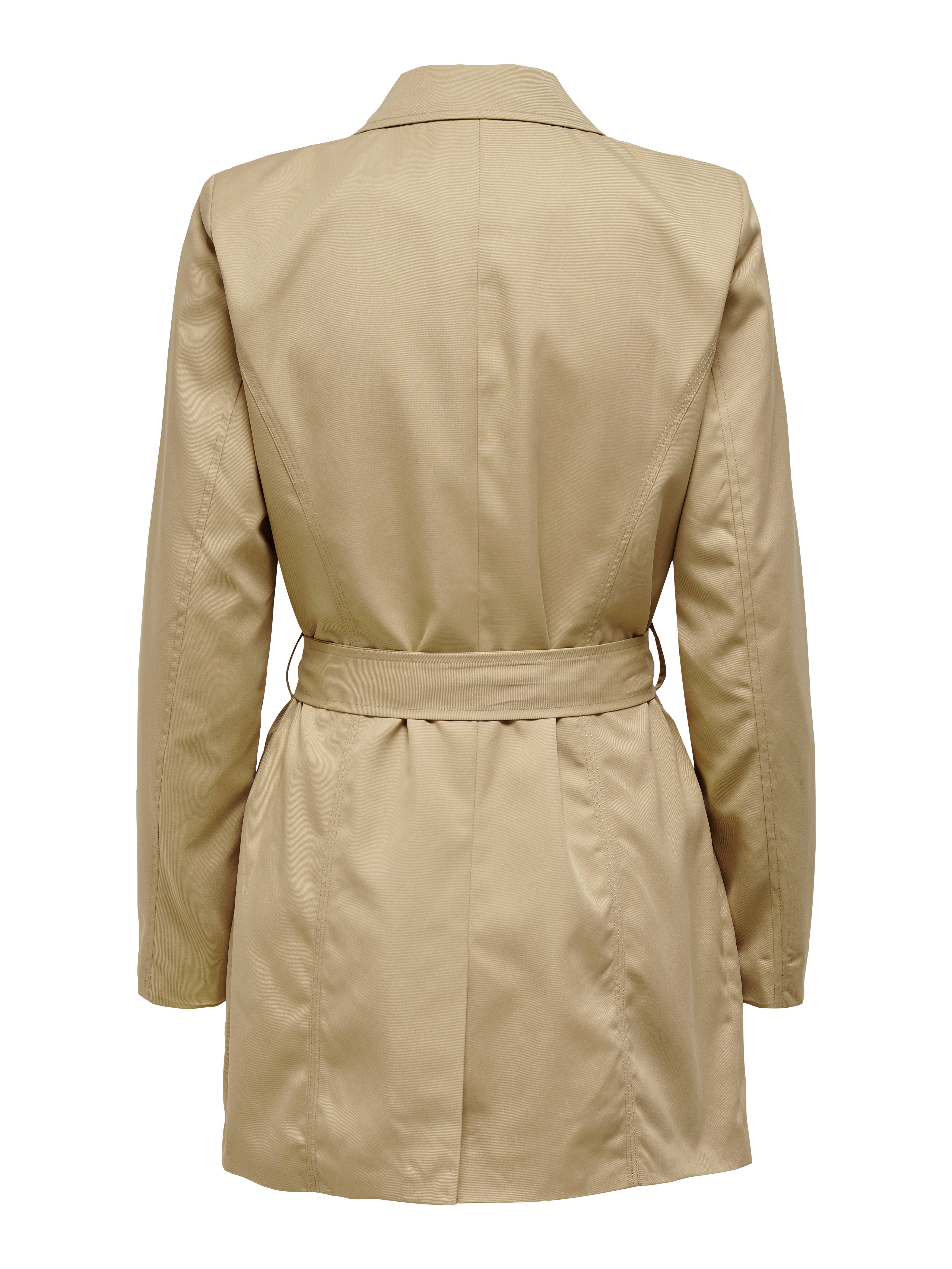 Short solid color Trenchcoat | Light Brown | ONLY®