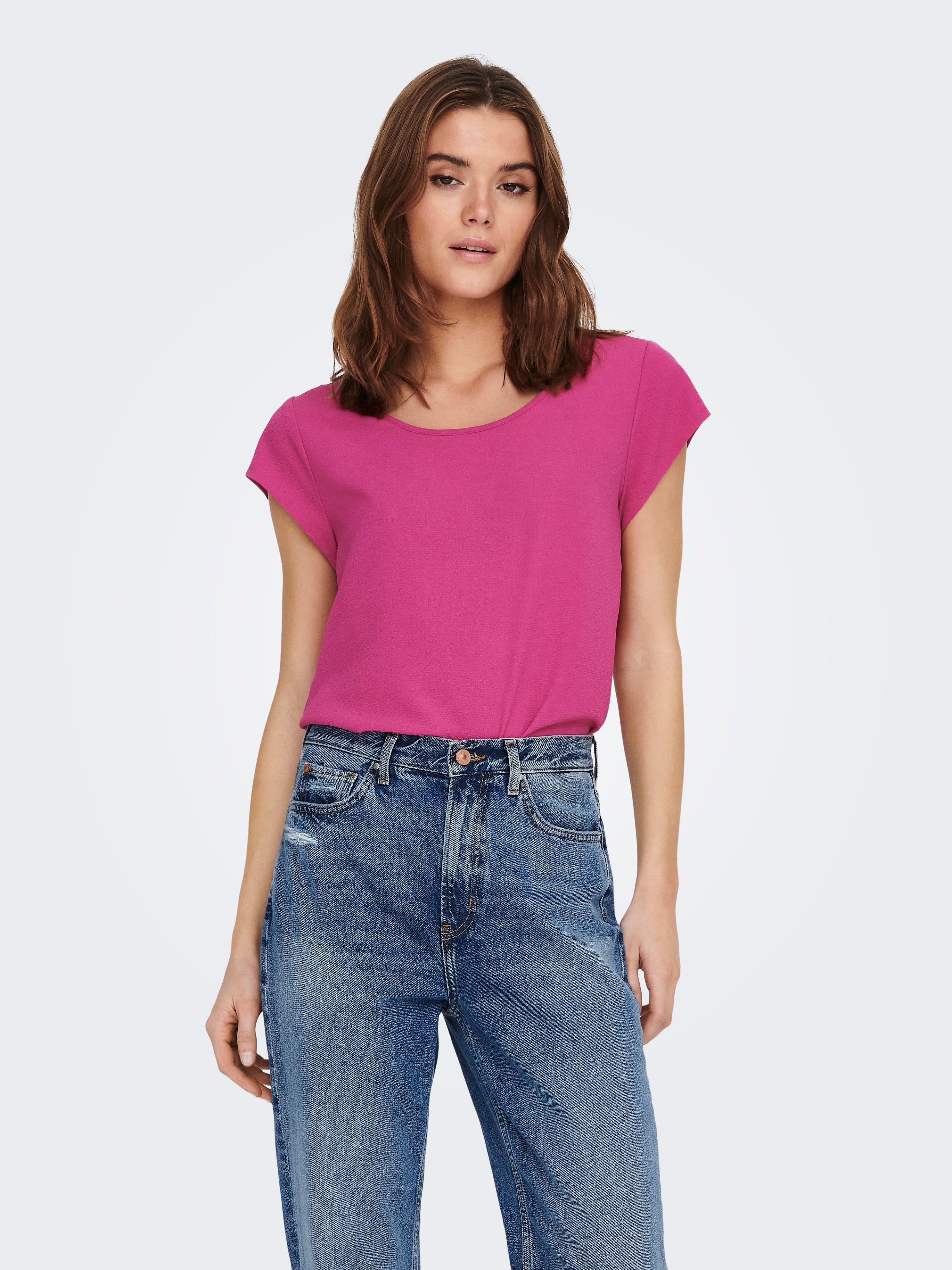 Lockeres Oberteil | Dunkelrosa | ONLY®