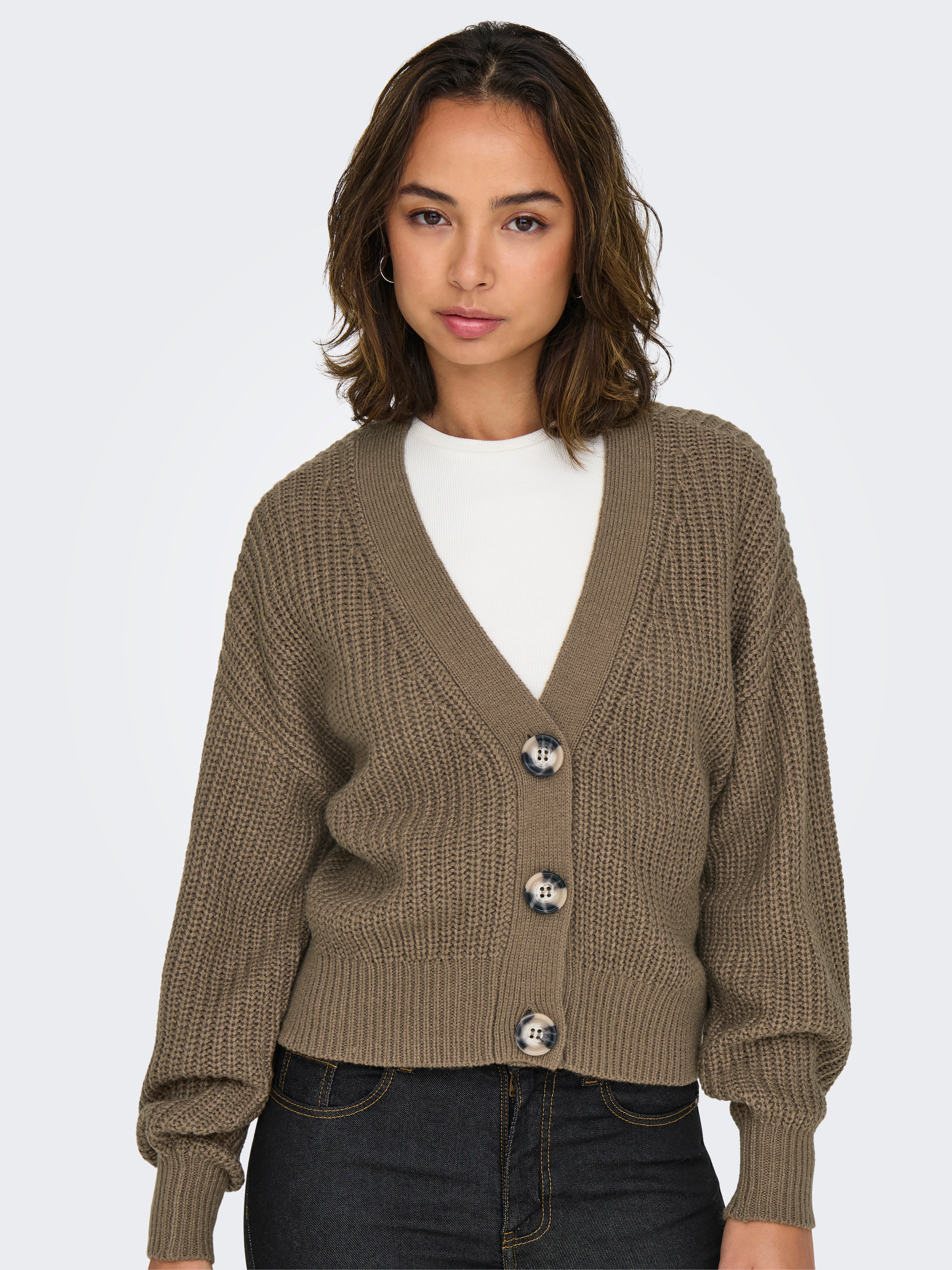 JDYJUSTY Cardigan | Mellembrun | ONLY®