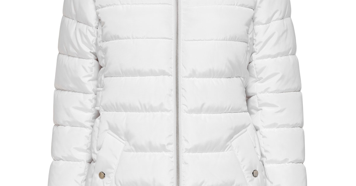 Long Quilted jacket | White | ONLY®