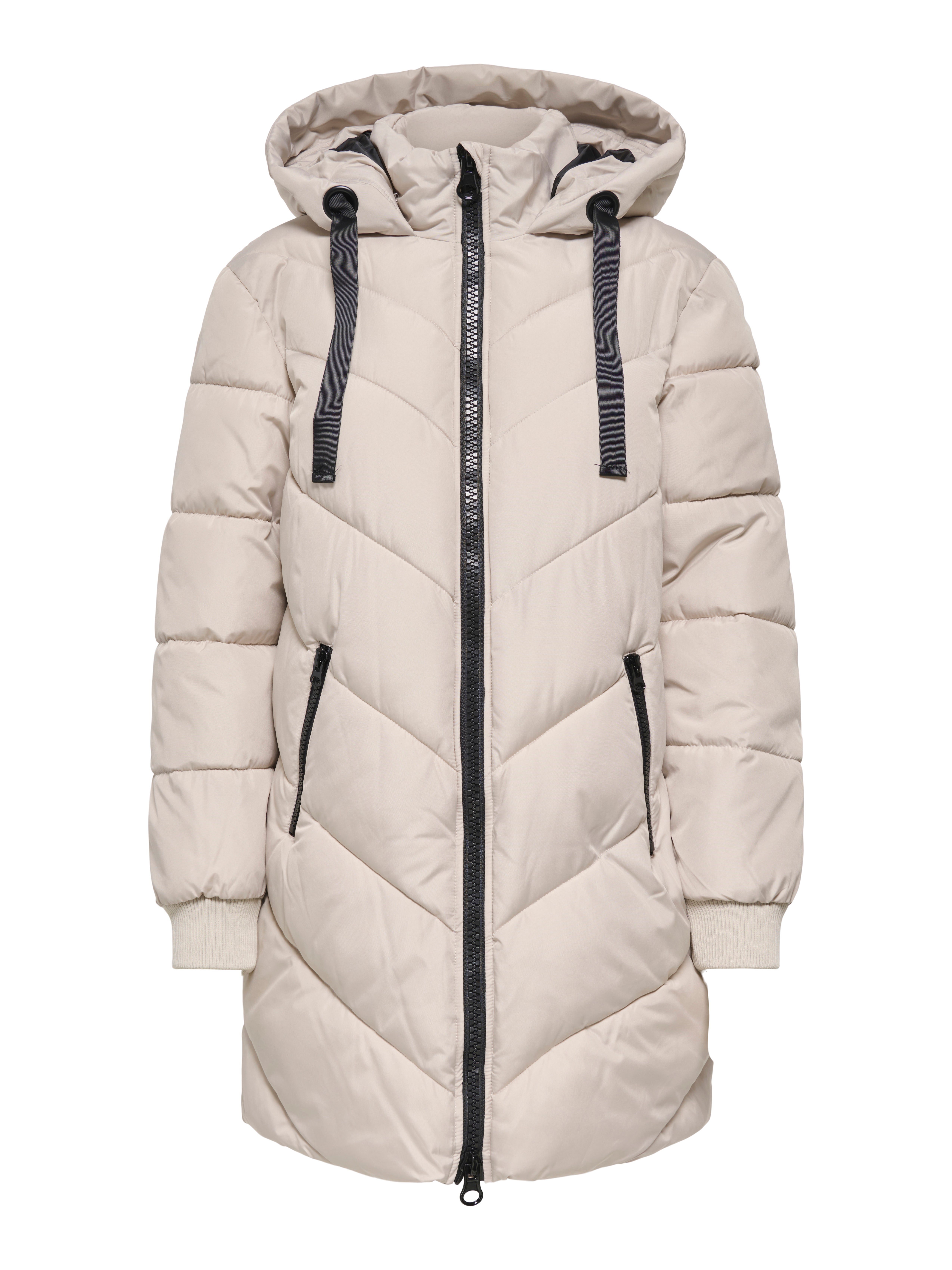 Hood with string regulation Coat | Light Grey | ONLY®