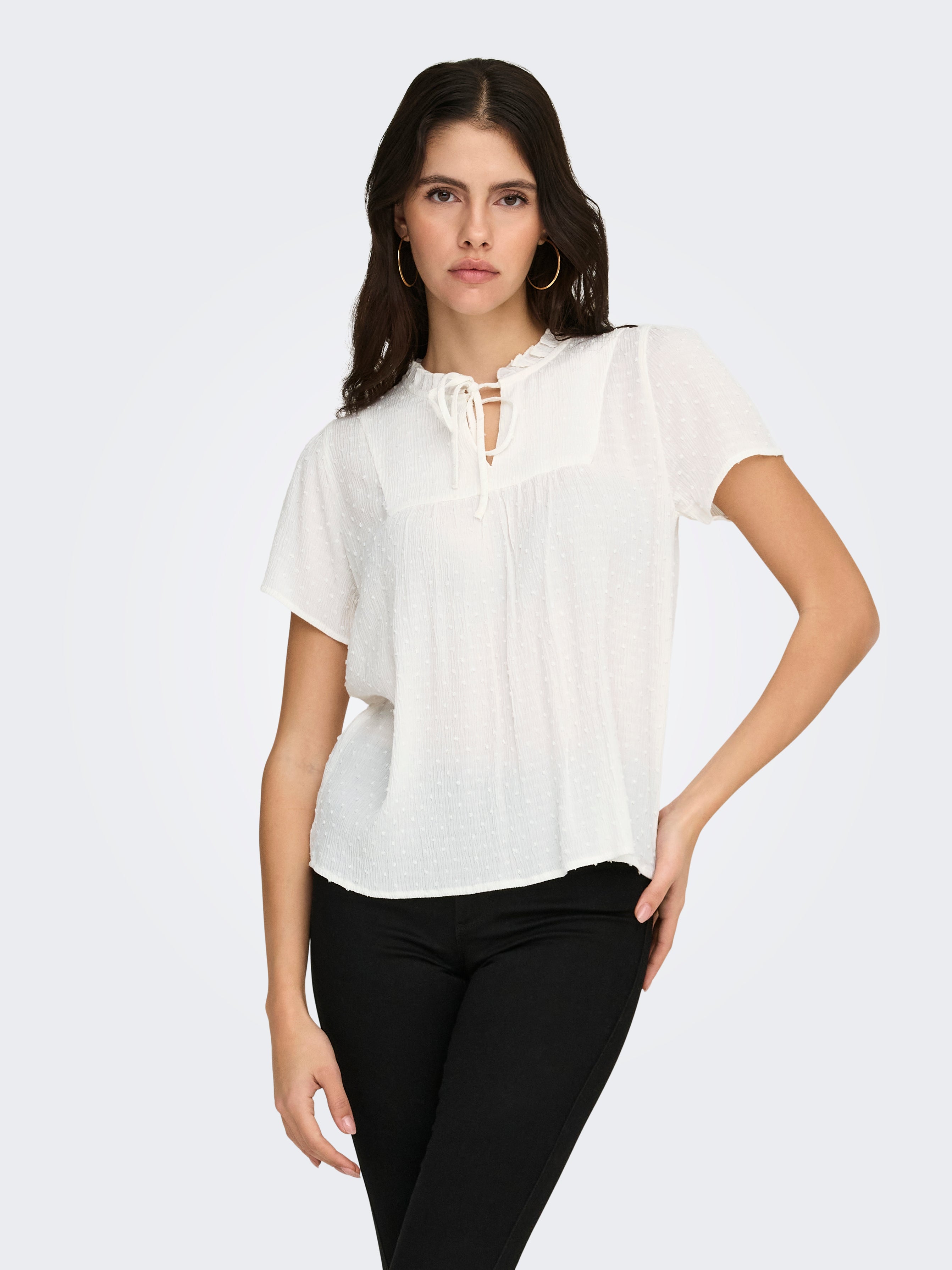 Loose Fit Oberteil | Weiß | ONLY®