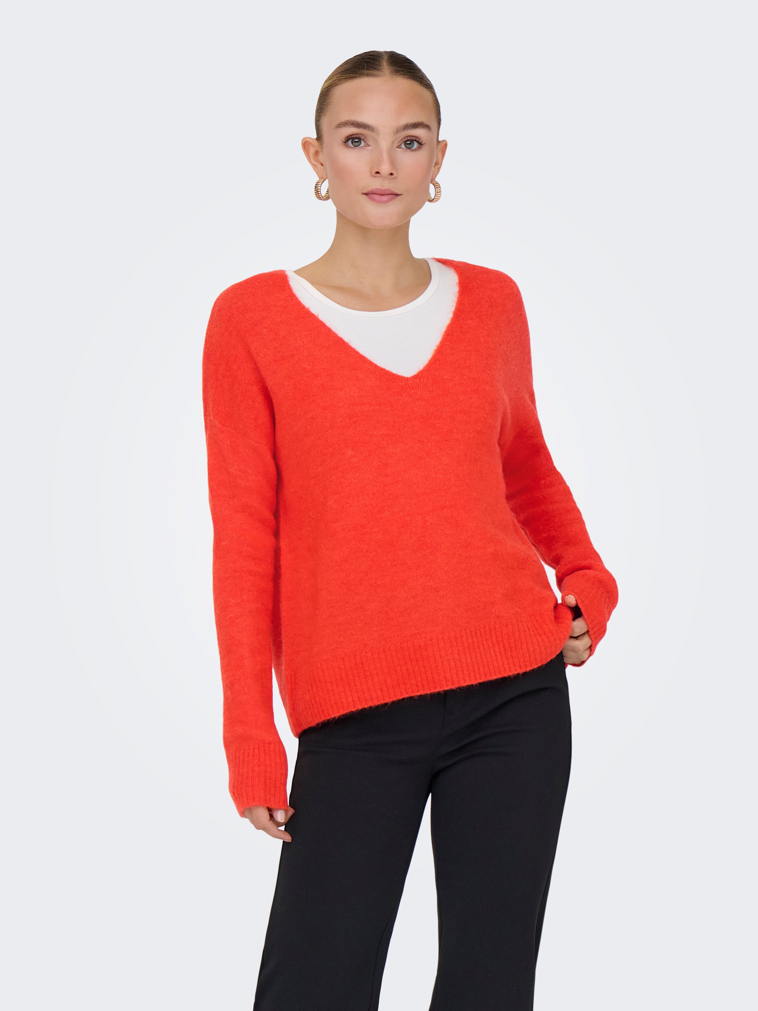 JDYELANORA Pullover de malha | Medium Orange | ONLY®