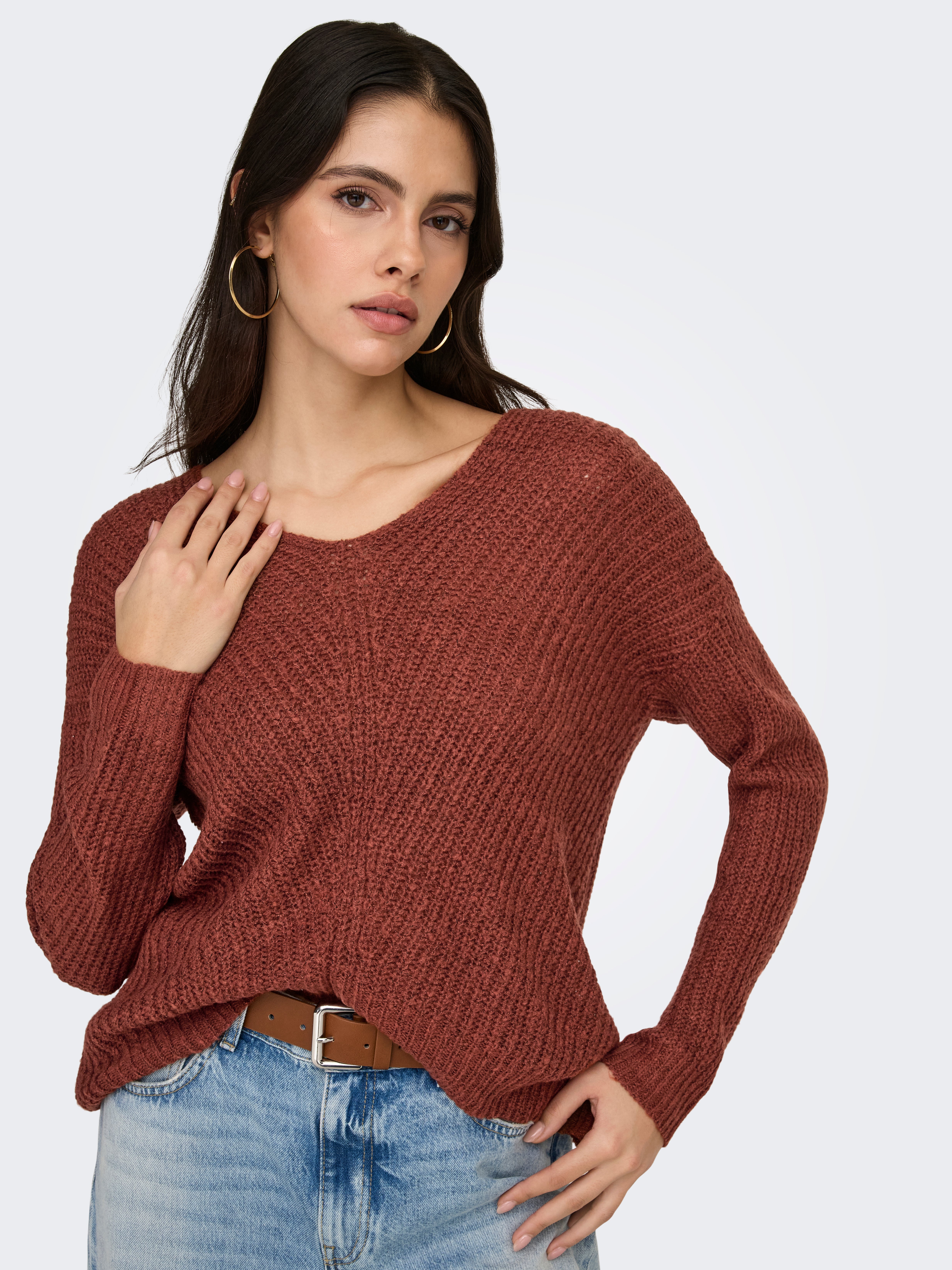 JDYNEW Jersey de punto | Rojo oscuro | ONLY®