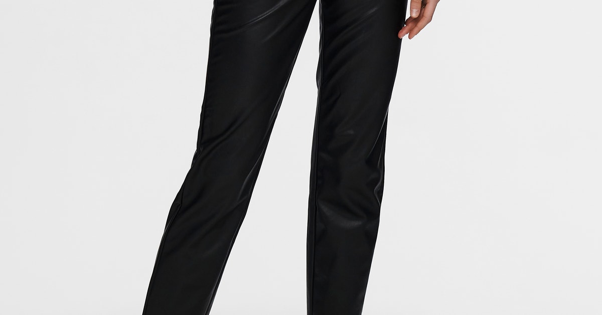 ONLEMILY Regular Fit Synthetic leather trousers | Black | ONLY®