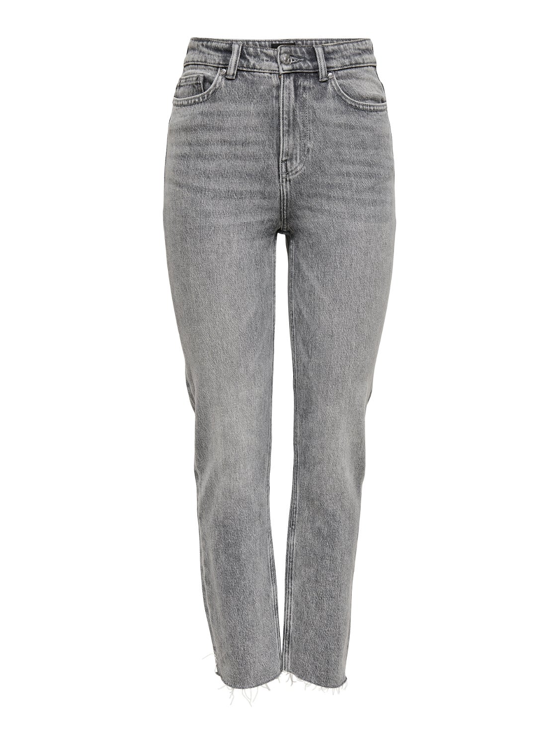 ONLEMILY Hohe Taille Gerade geschnitten Jeans Mittelgrau ONLY