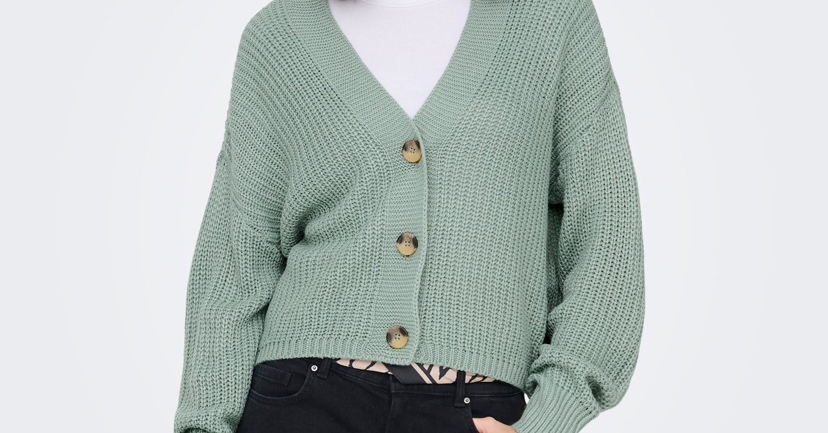 Knitted cardigan | Medium Grey | ONLY®