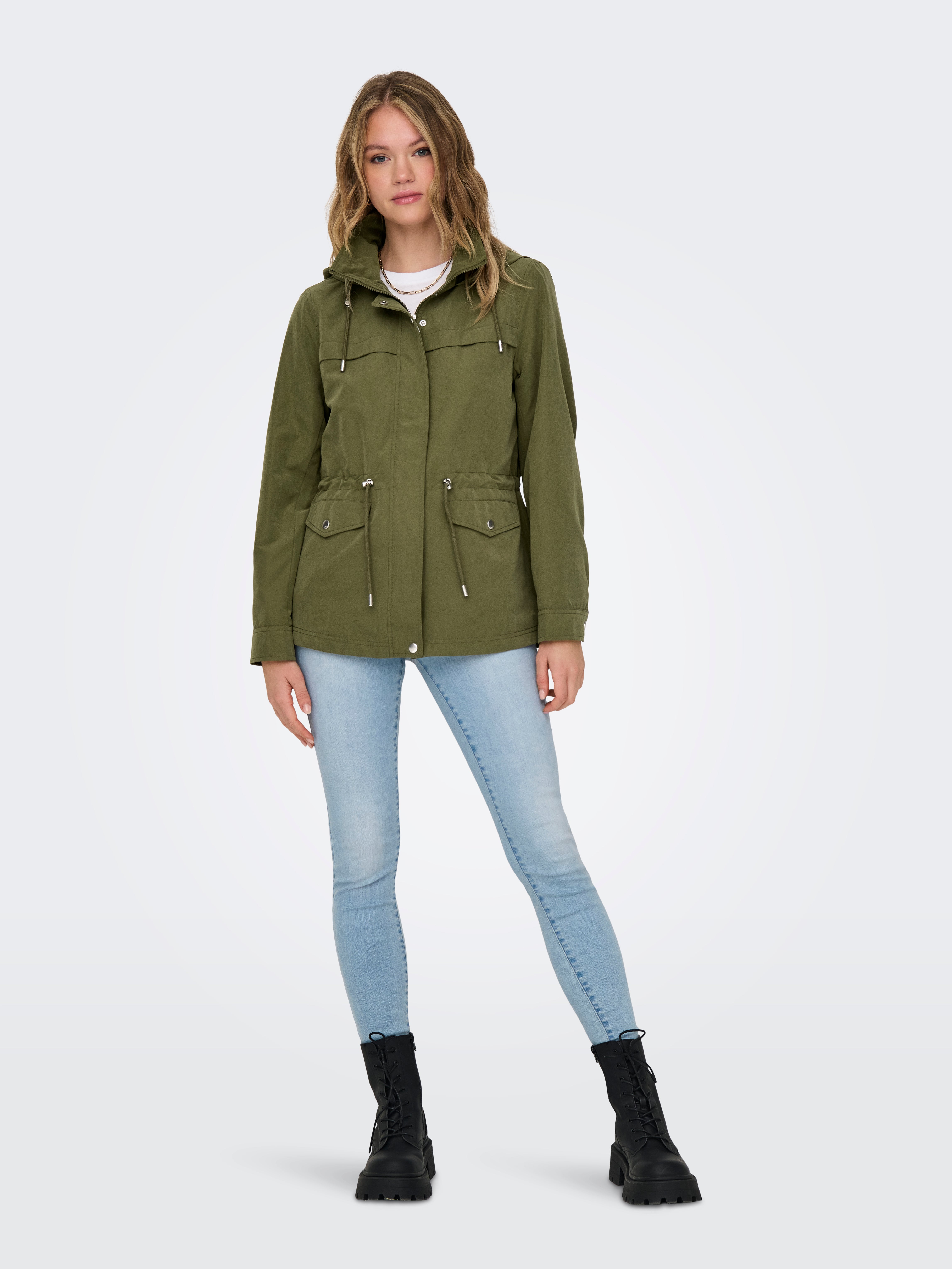 High neck Jacket | Dark Green | ONLY®