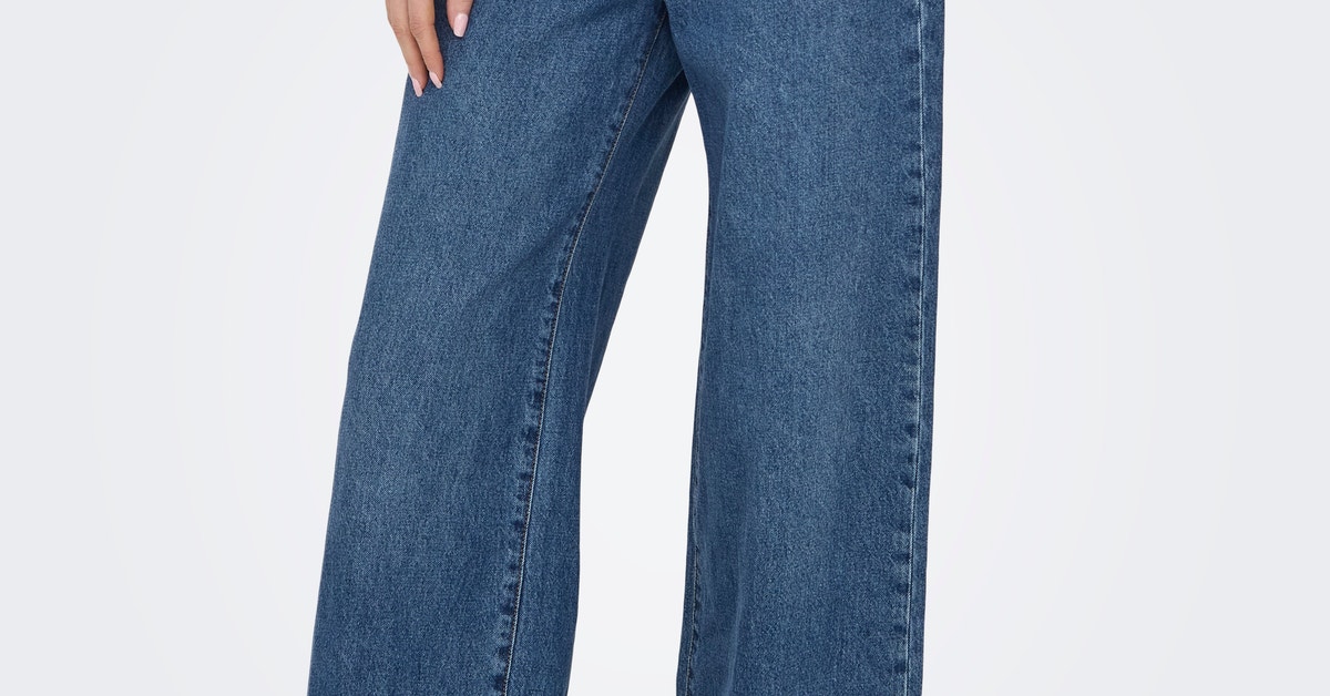 ONLHOPE Høy midje Wide Leg Fit Jeans | Medium blå | ONLY®