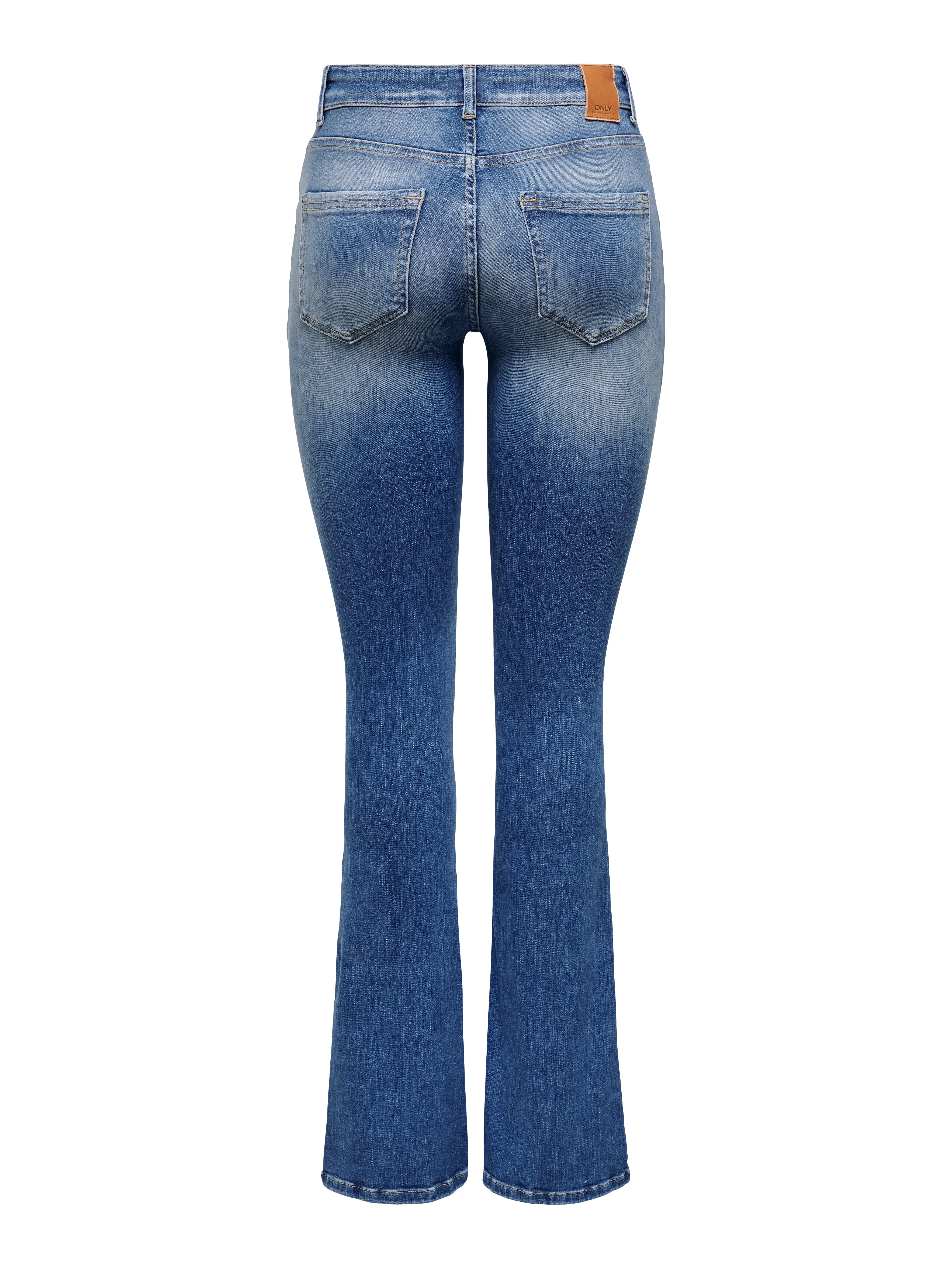 Flared fit Mid waist Jeans | Midden Blauw | ONLY®