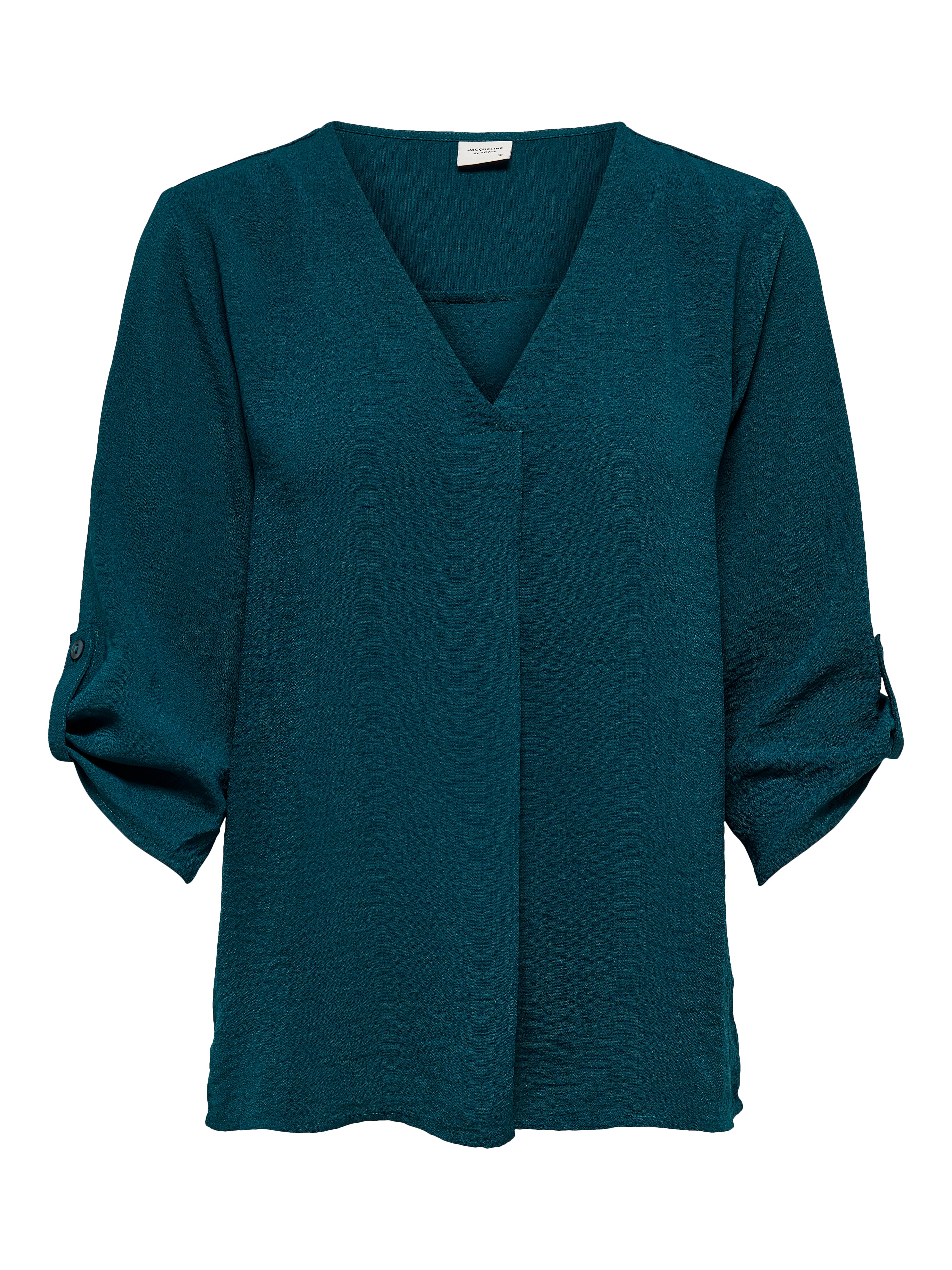 Effen gekleurde Top met 3/4 mouwen | Donkerblauw | ONLY®