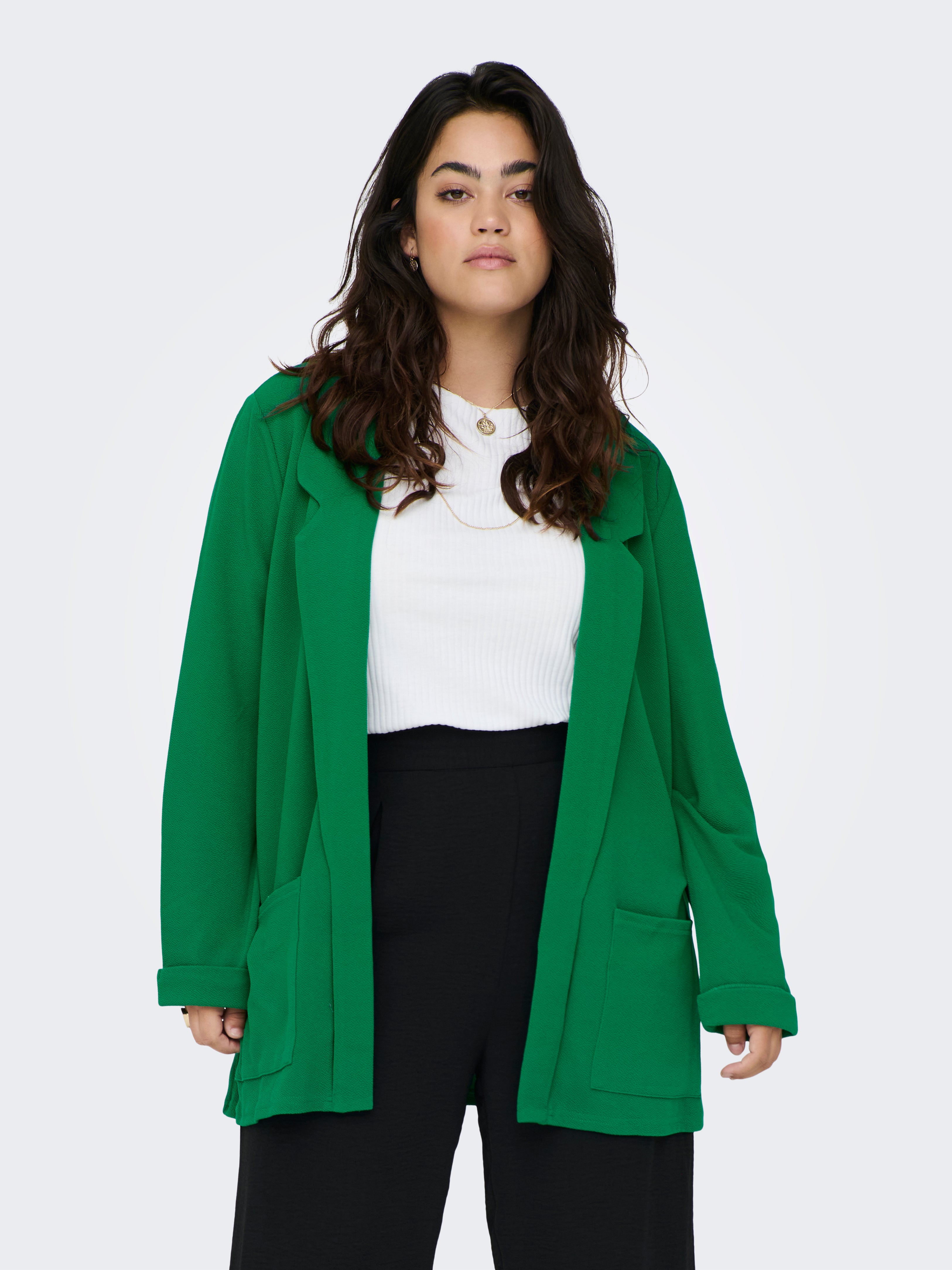 Curvy open Blazer | Dark Turquoise | ONLY®