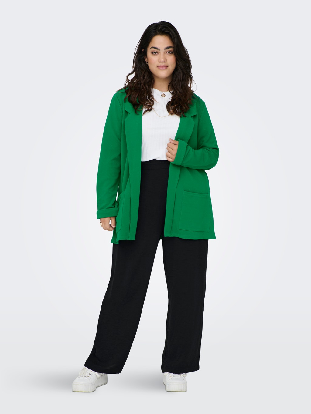 Curvy open Blazer | Donker Turquoise | ONLY®