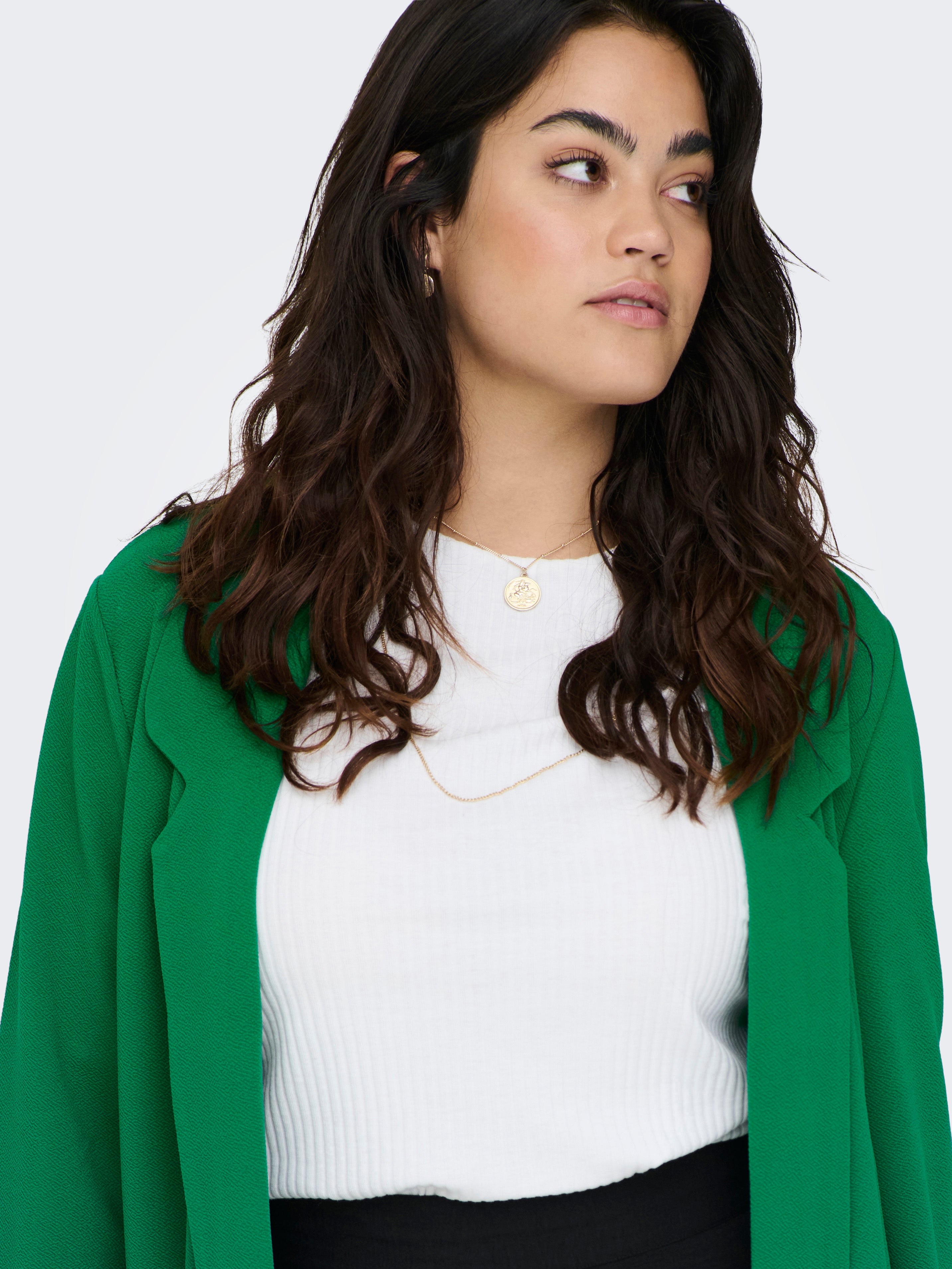 Curvy open Blazer | Dark Turquoise | ONLY®