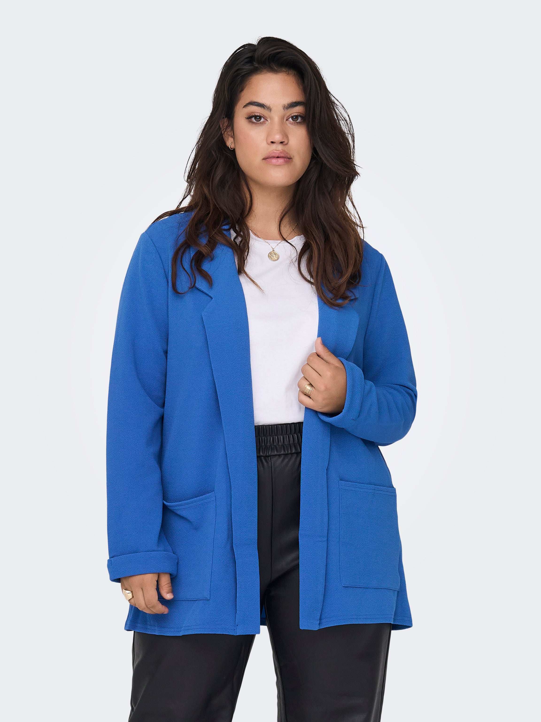 Curvy open Blazer | Midden Blauw | ONLY®
