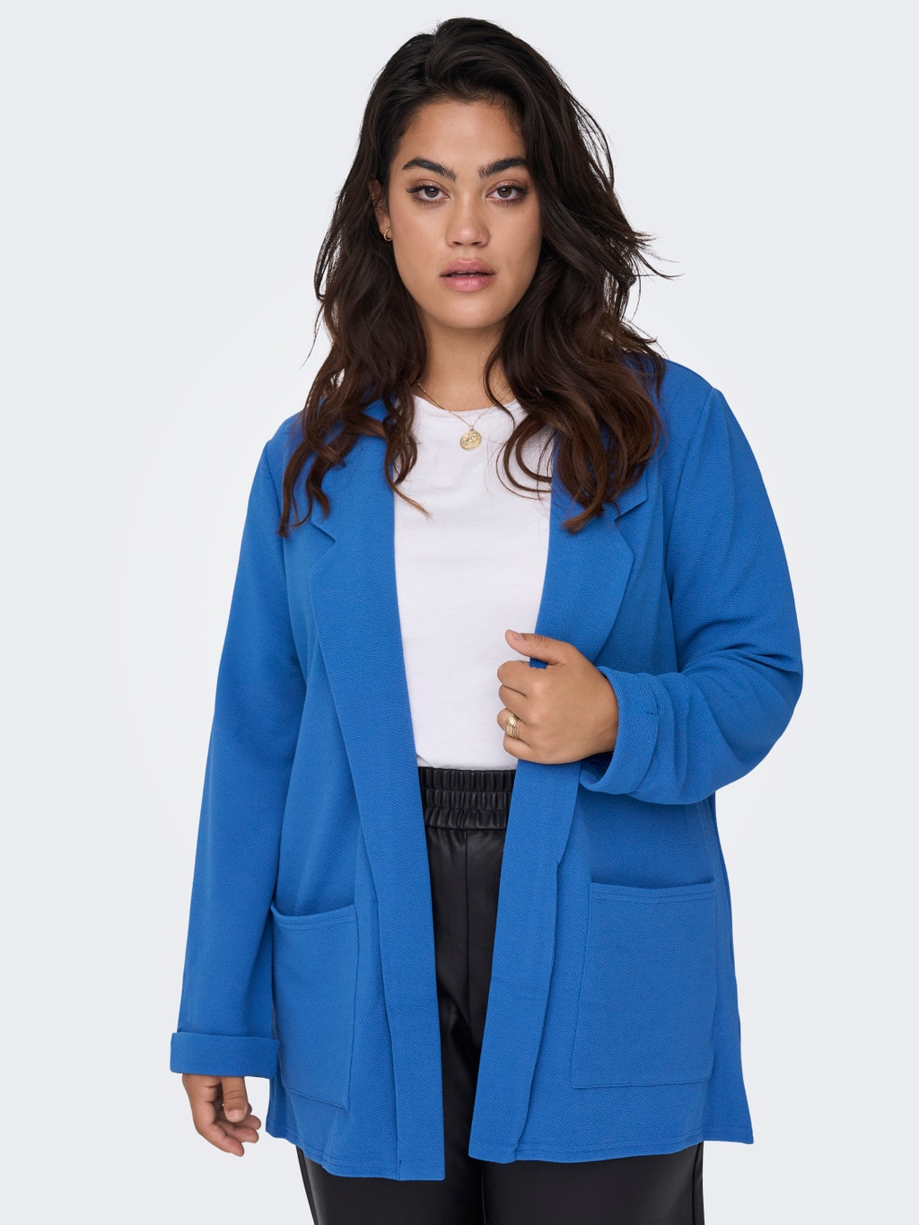 Curvy open Blazer | Midden Blauw | ONLY®