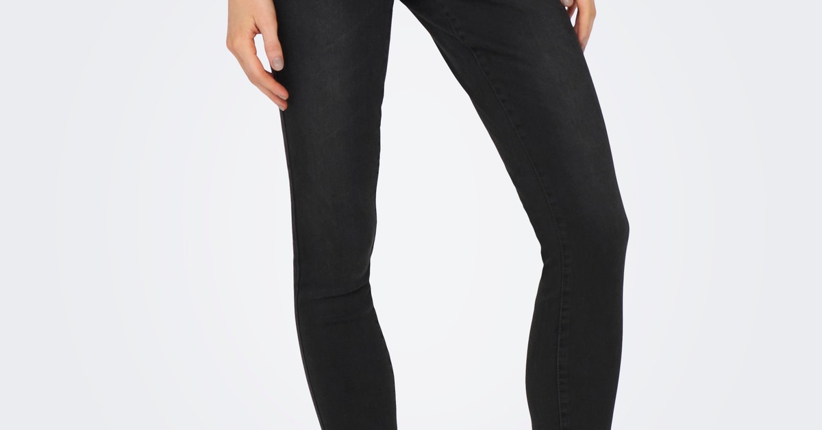 Onlwauw Mid Skinny Fit Jeans Black Only®