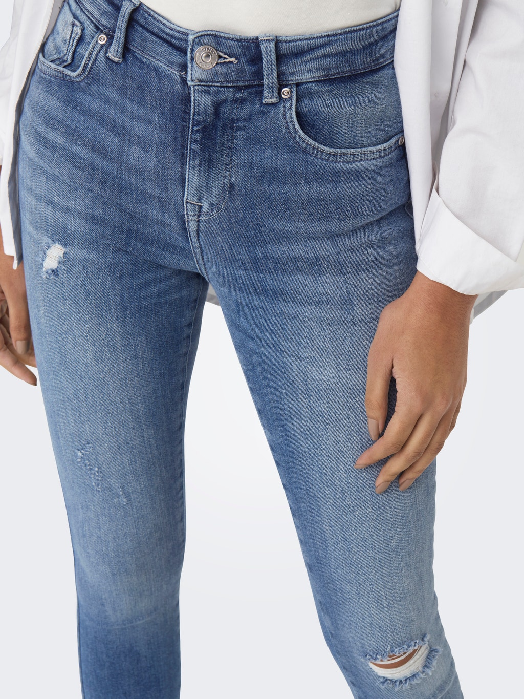 ONLPower Life Mid Push Skinny fit jeans | Medium Blue | ONLY® ONLPower Life Mid Push Skinny fit jeans | Medium Blue | ONLY®