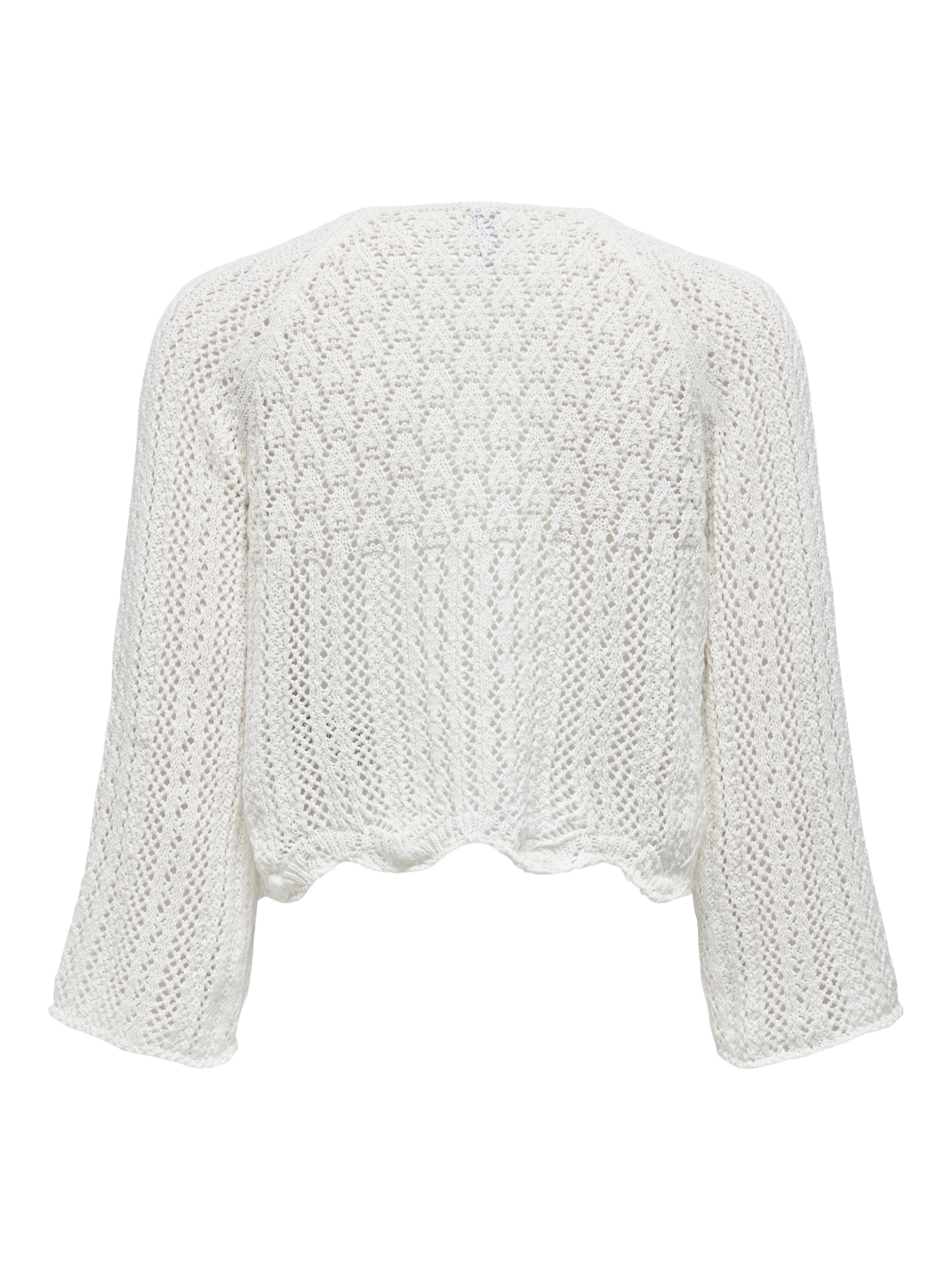 Cropped Knitted Pullover | White | ONLY®