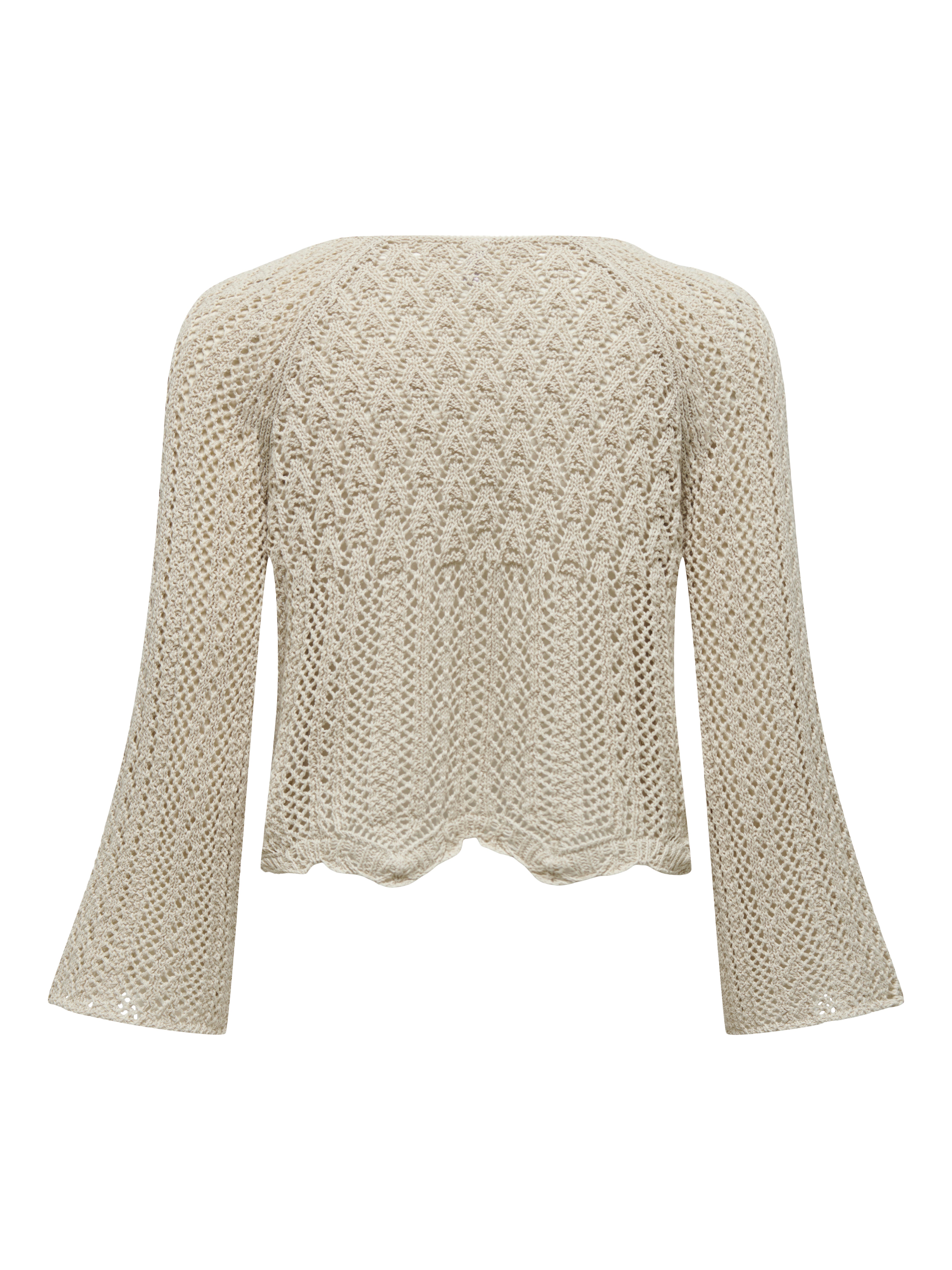 Cropped Knitted Pullover | Light Grey | ONLY®