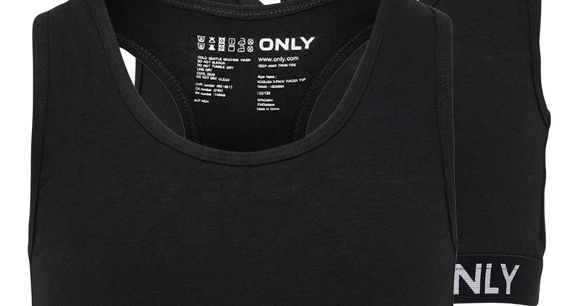 2-pack logo Top | Black | ONLY®