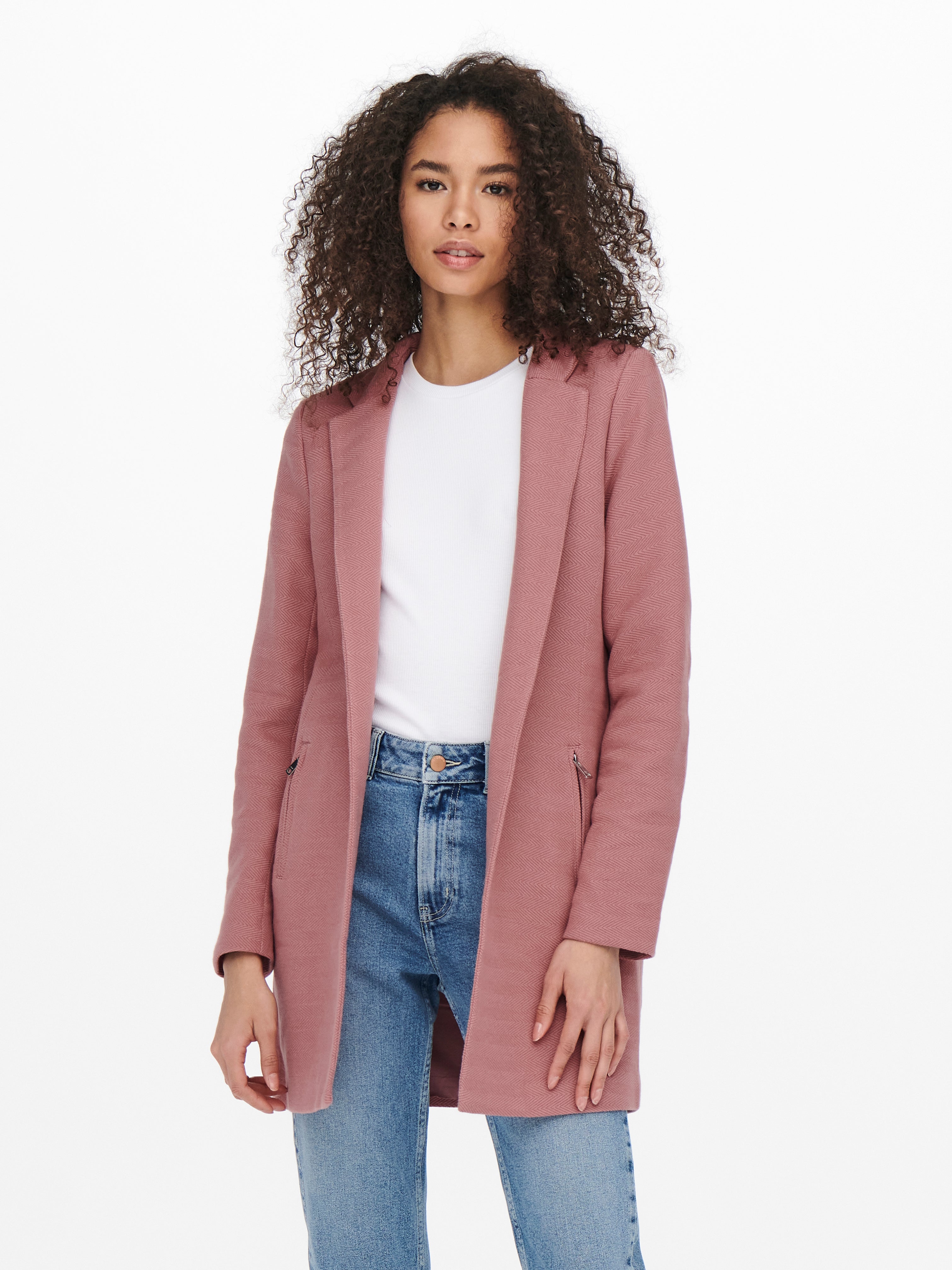 Coatigan With Zip Pockets | Medium Rose | ONLY®