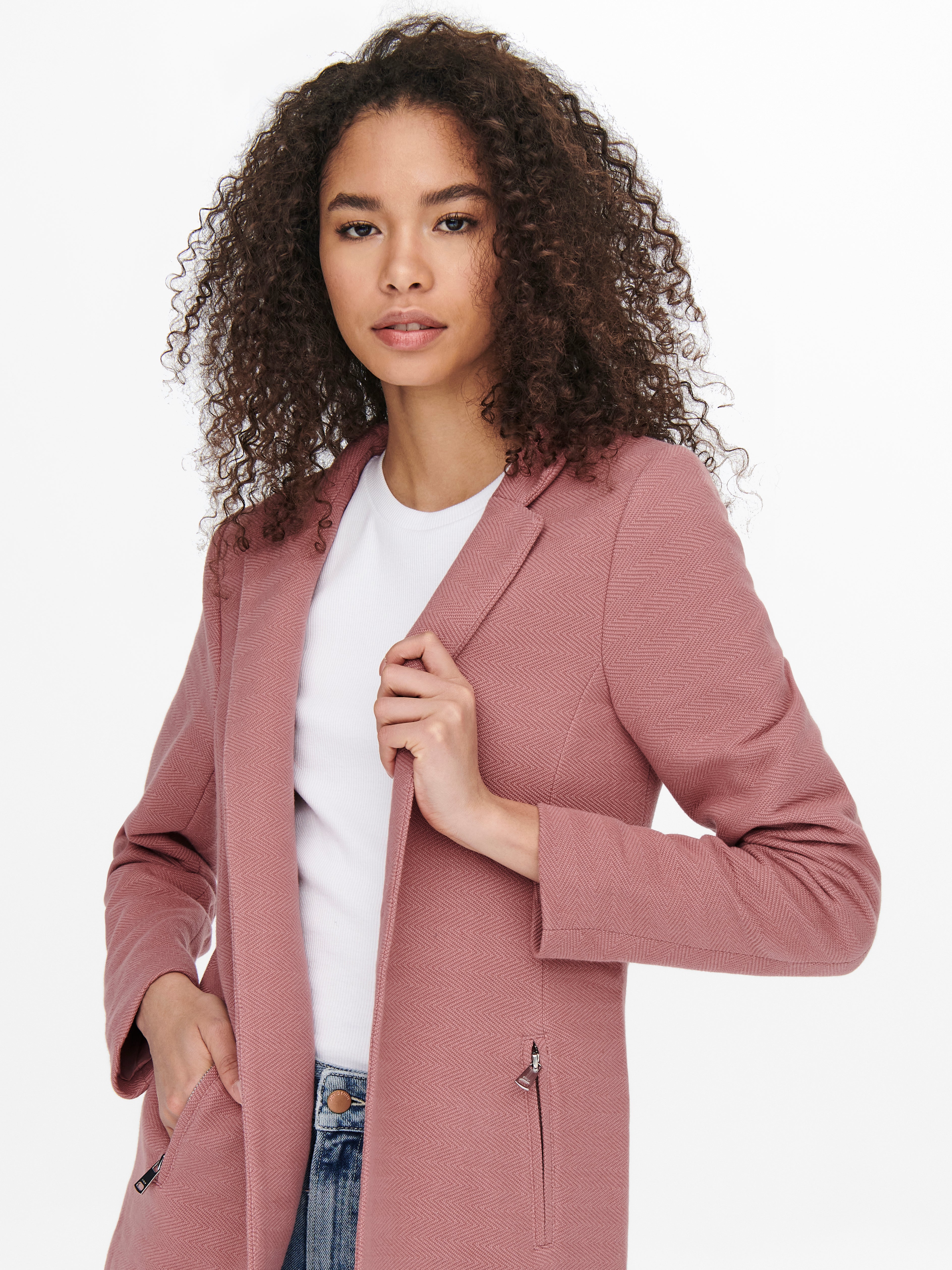 Coatigan With Zip Pockets | Medium Rose | ONLY®