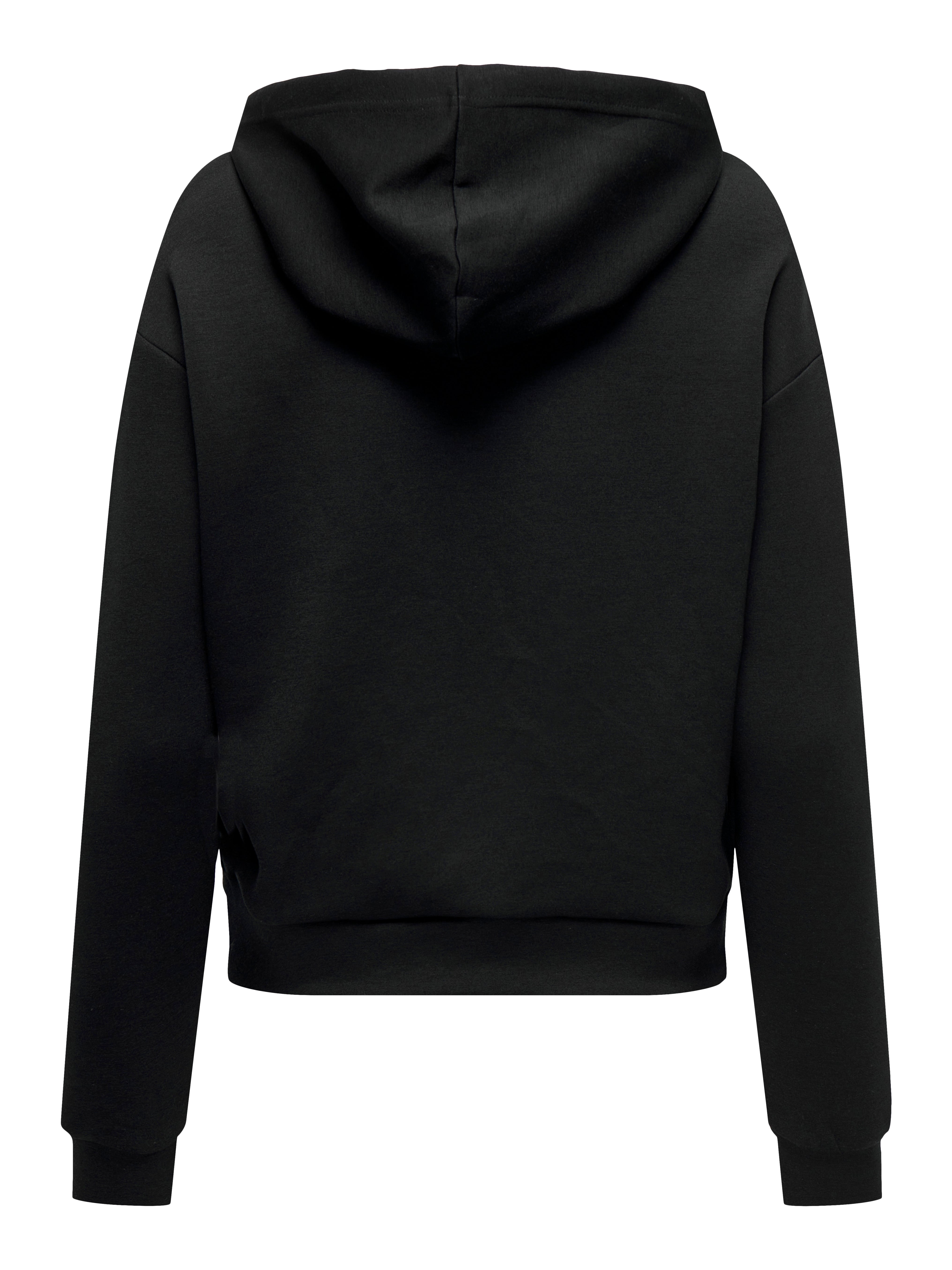 Couleur unie Sweat à capuche | Noir | ONLY®
