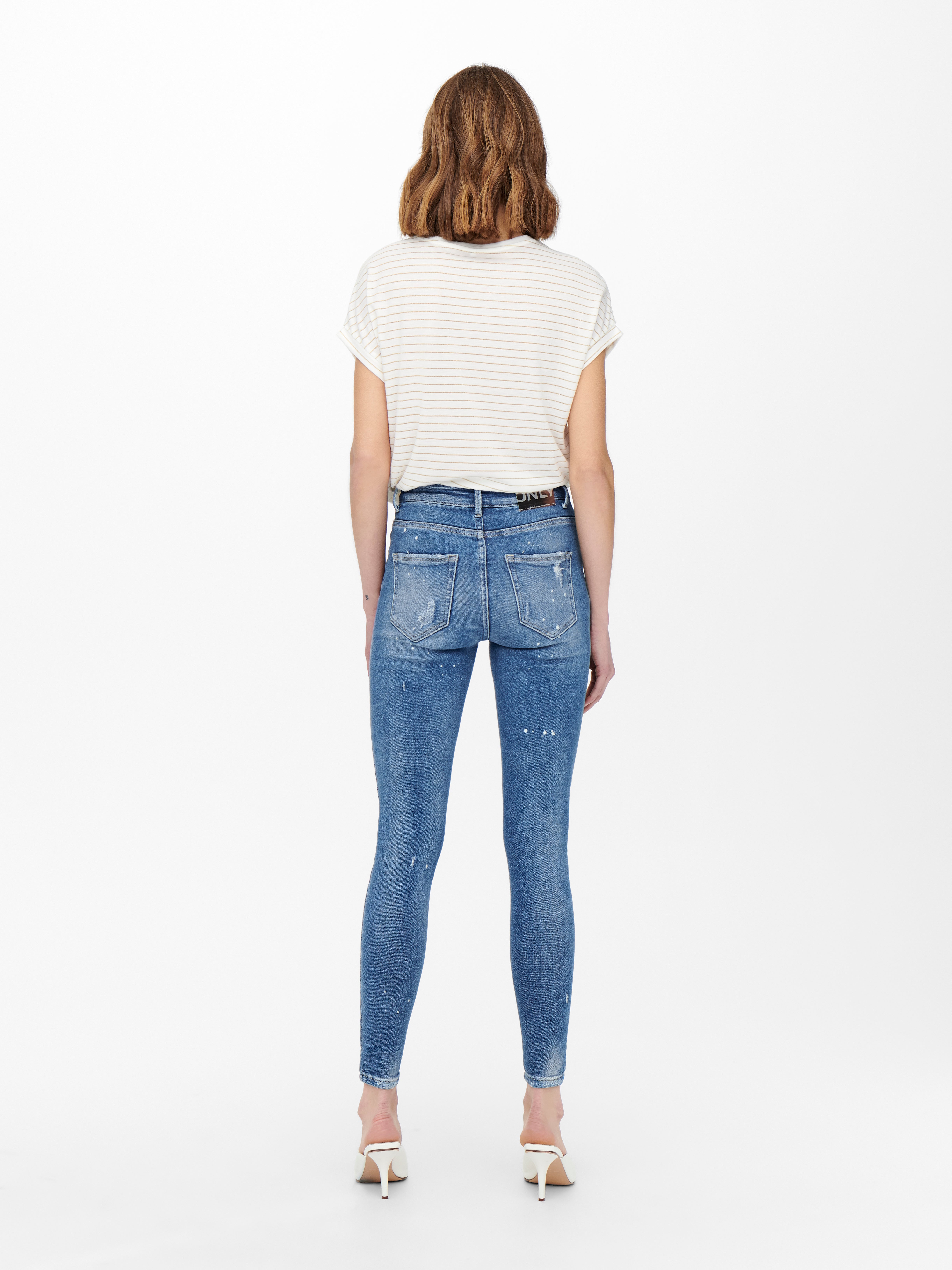 ONLMila life høy midje ankel Skinny fit jeans | Lys blå | ONLY®