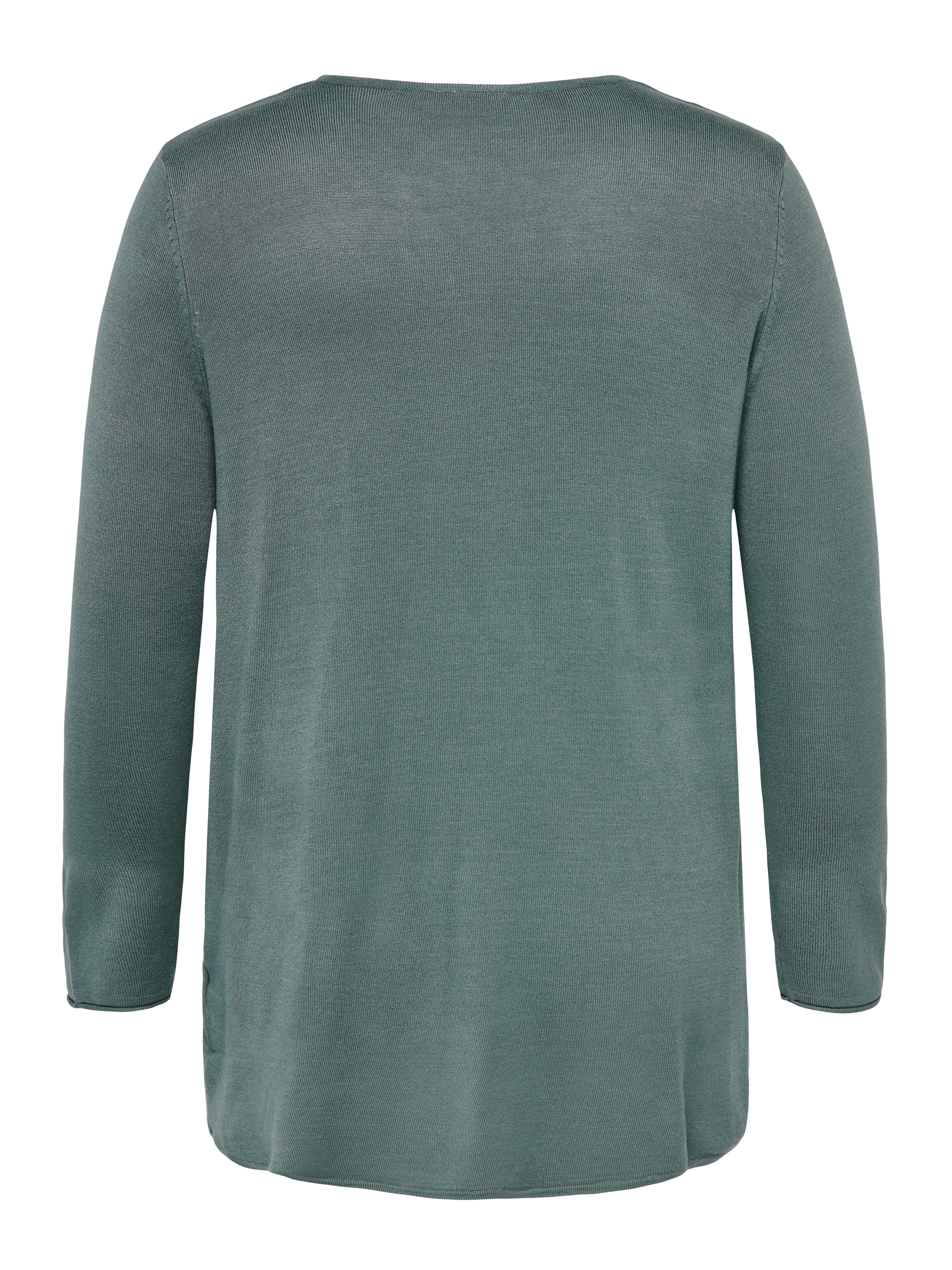 Curvy long viscose Pullover | Dark Green | ONLY®