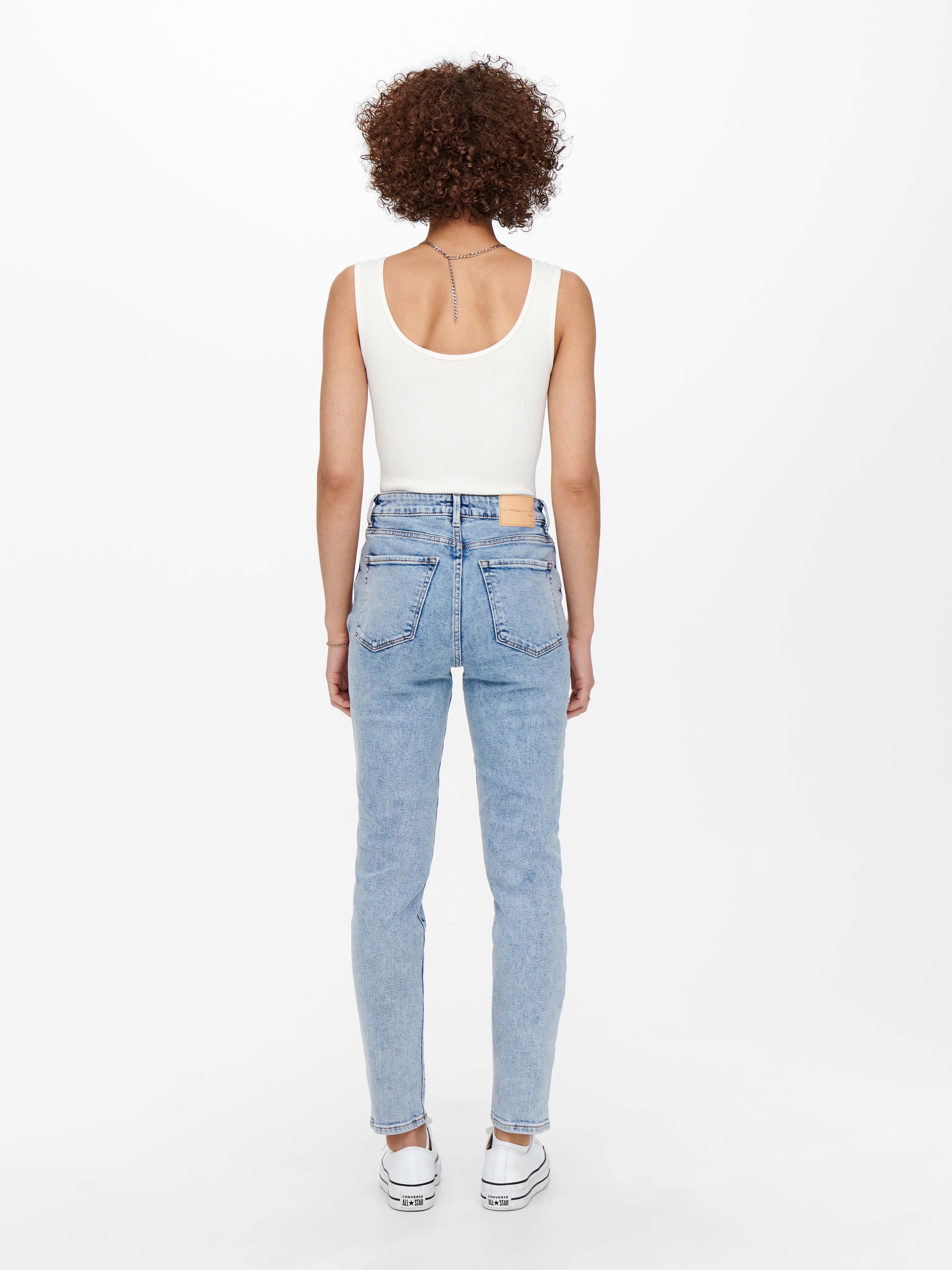 ONLEmily High Waist Straight Fit Jeans | Hellblau | ONLY®