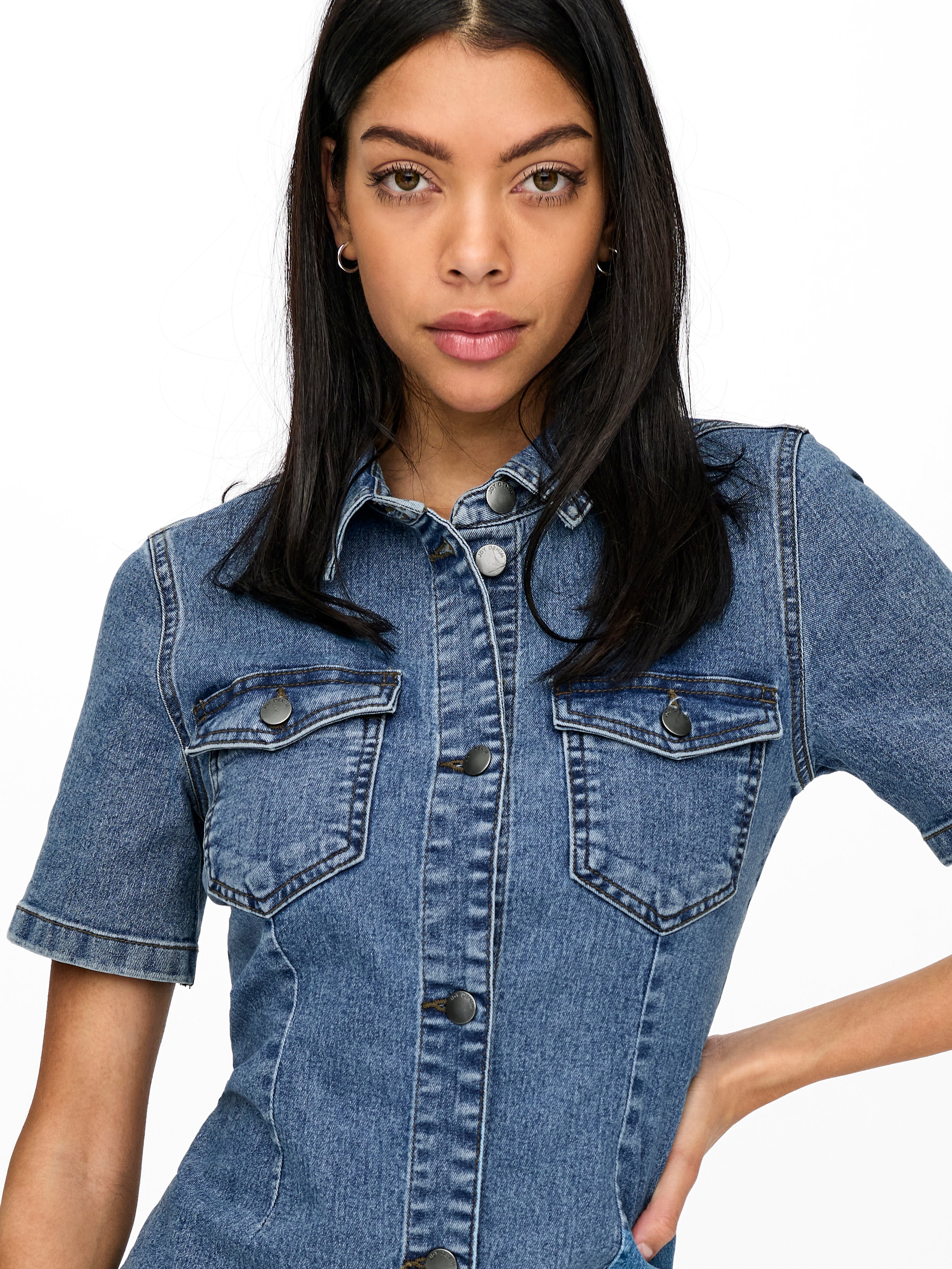 Short sleeve Denim Dress scontato del 40 | ONLY®