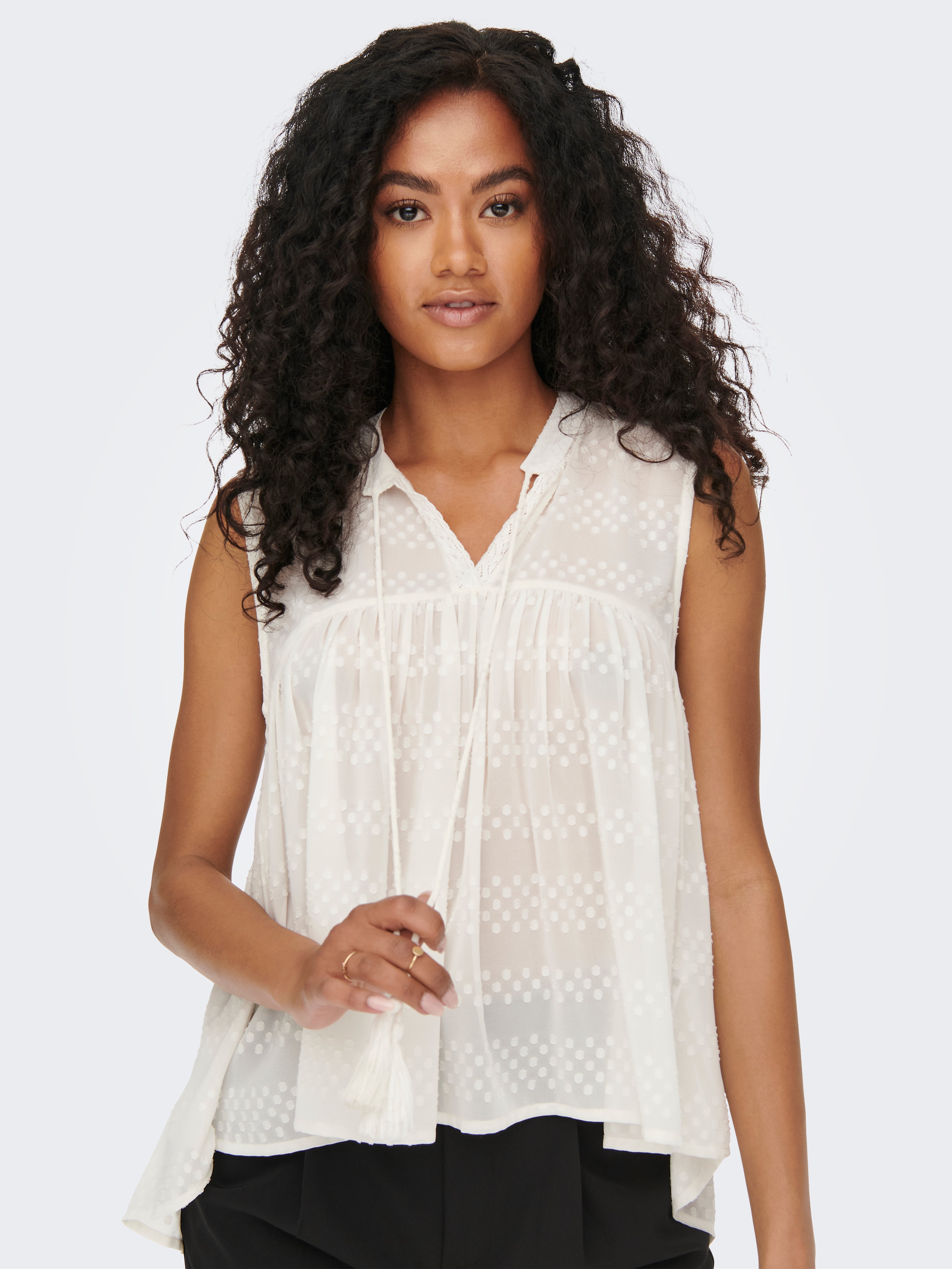 Dot structured Top | White | ONLY®