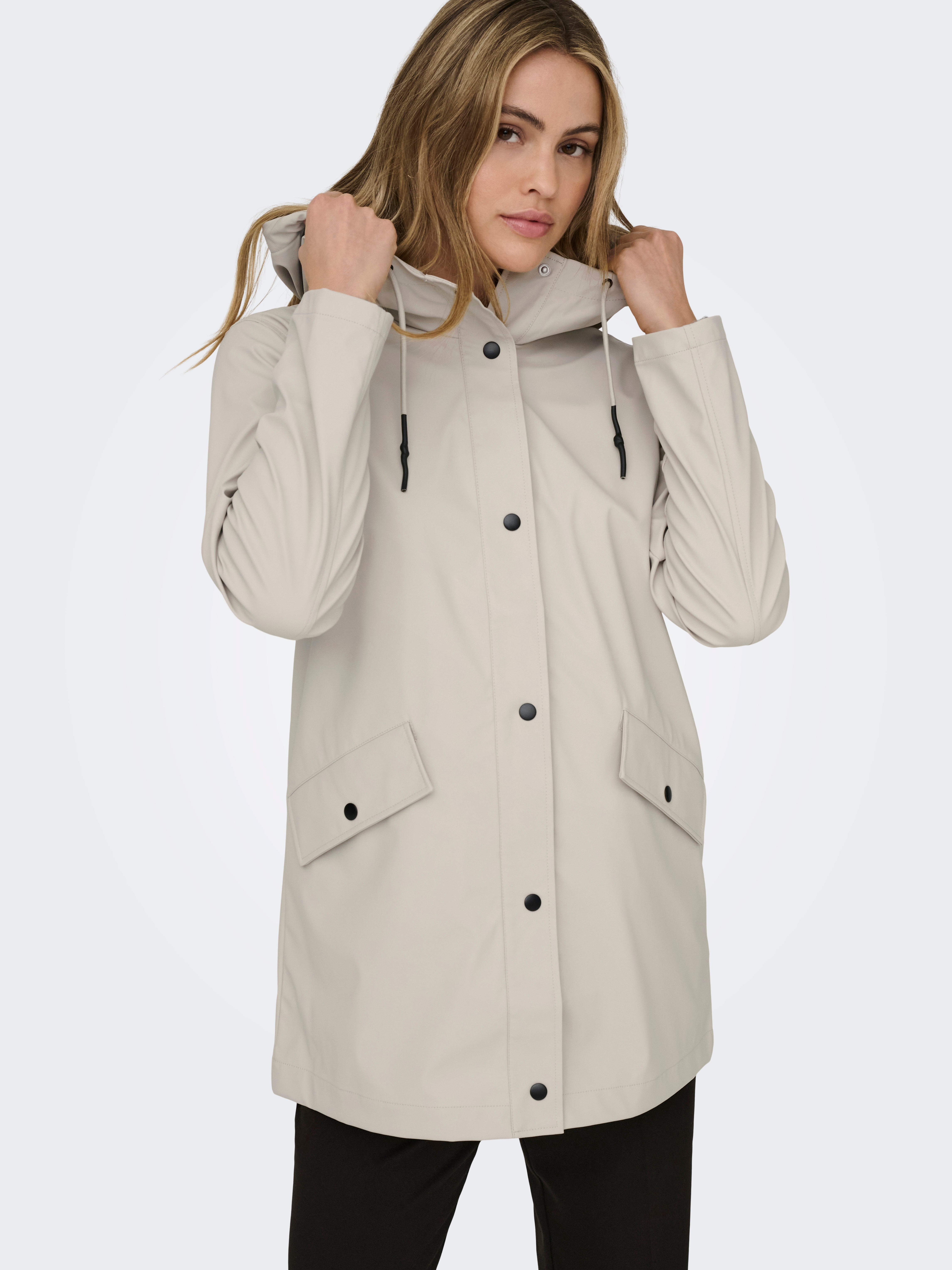 ONLELISA Raincoat | Light Grey | ONLY®