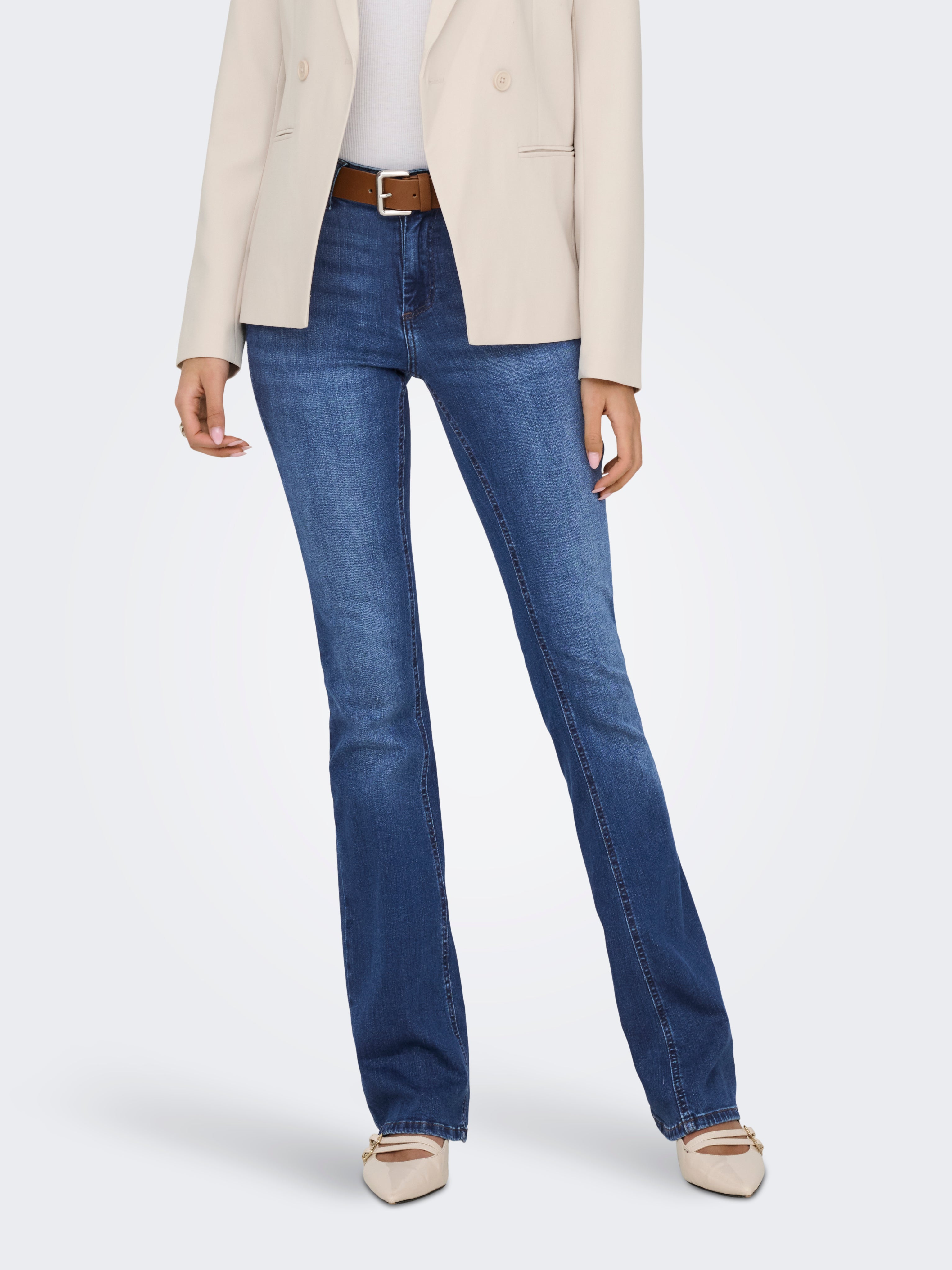 ONLBLUSH MID FLARED NOOS Flared Jeans | Dunkelblau | ONLY®