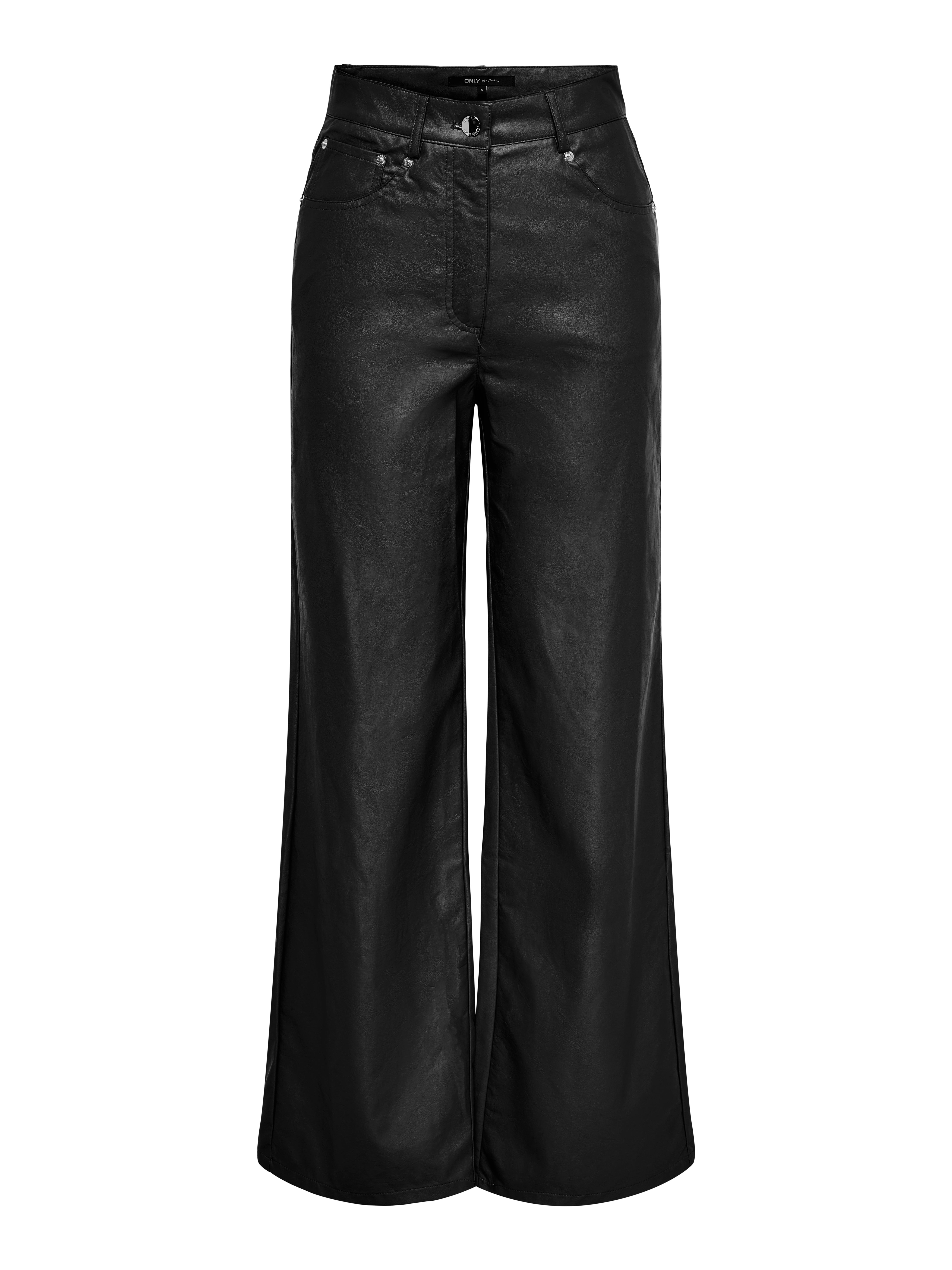 40-rabatt-auf-high-waist-kunstleder-hose-only