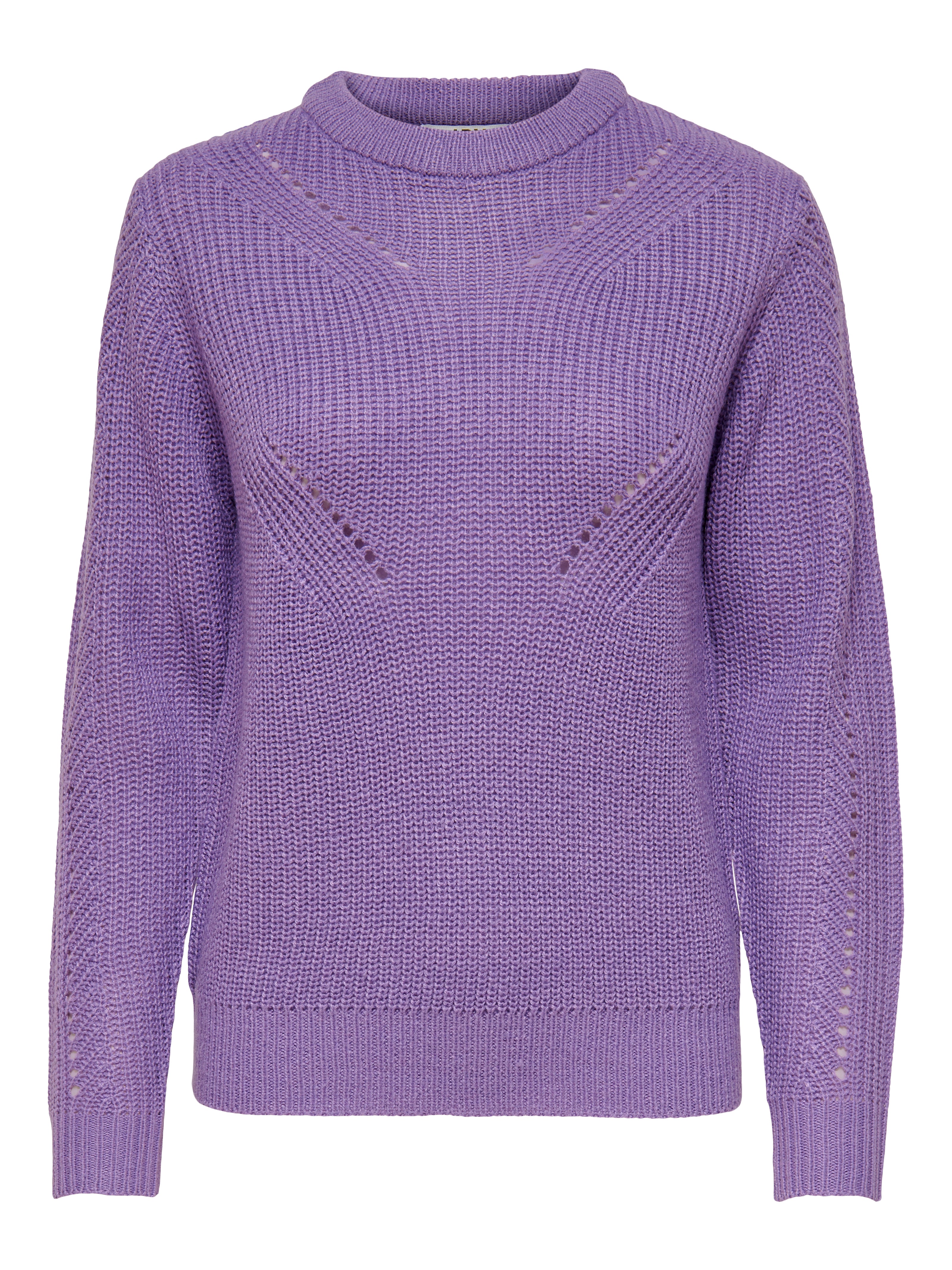 Solid colored Knitted Pullover | Medium Purple | ONLY®