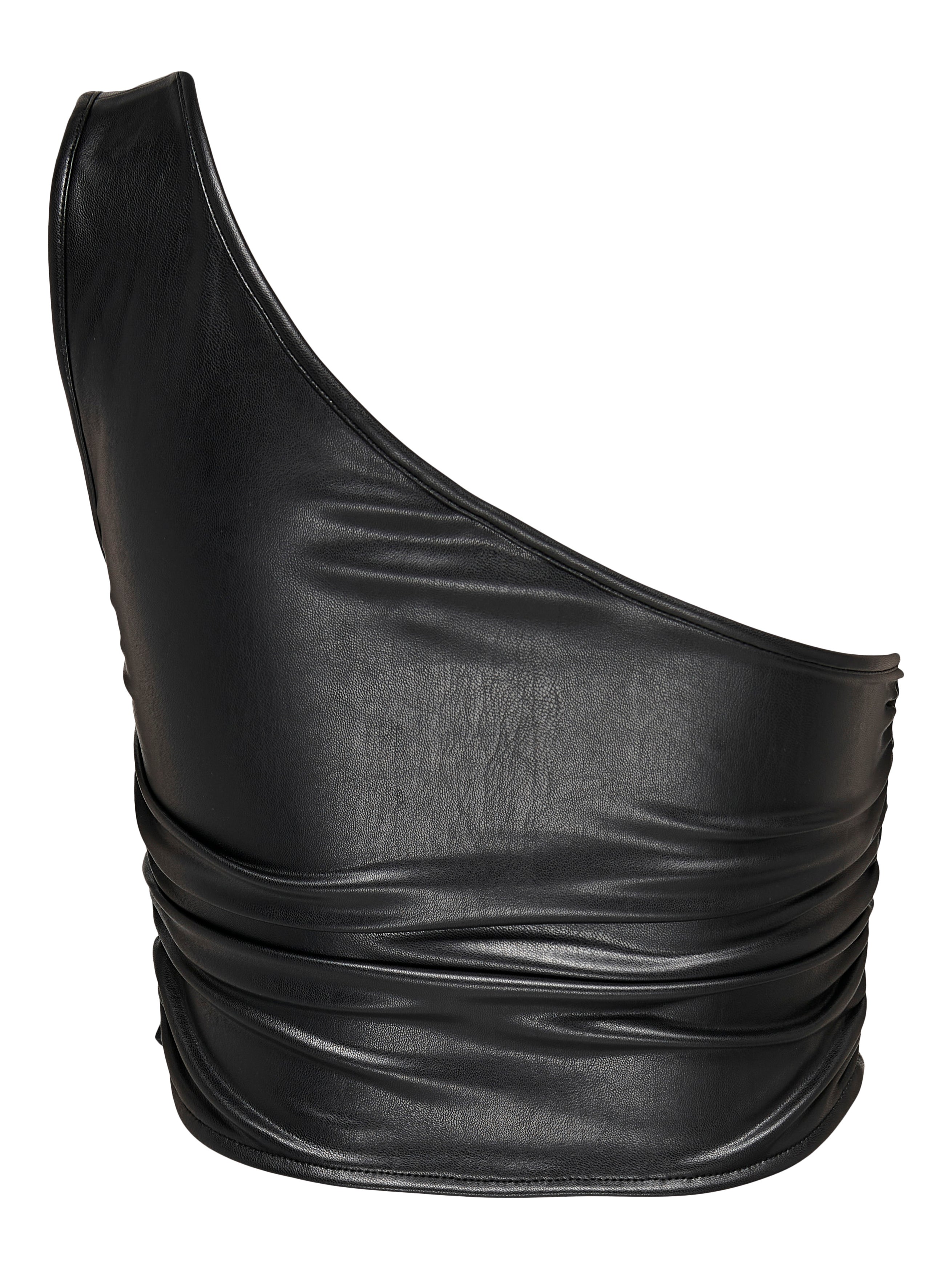 One shoulder Faux leather Top with 30% discount! | ONLY®