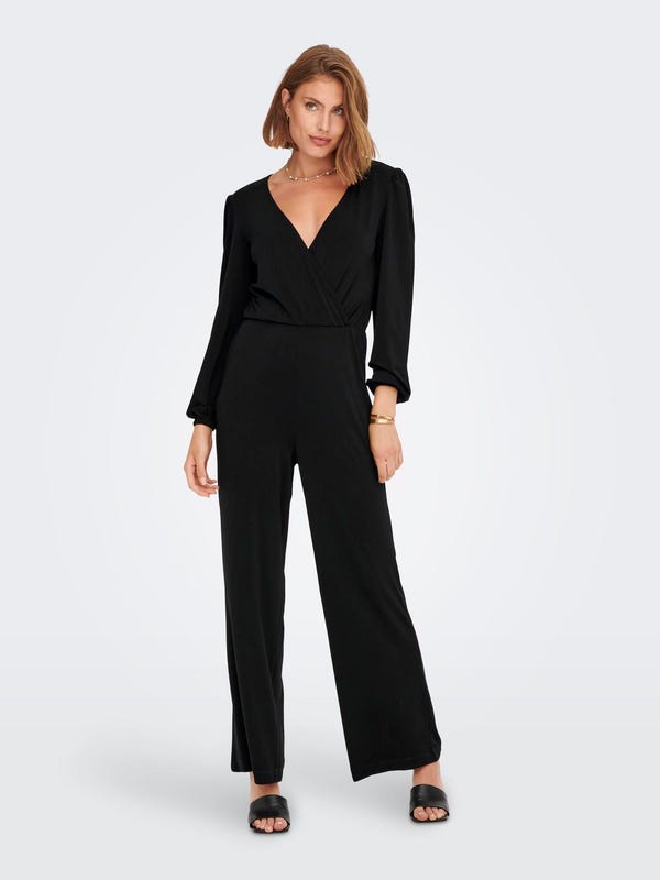 Ärmelloser V-Ausschnitt Jumpsuit | Schwarz | ONLY®