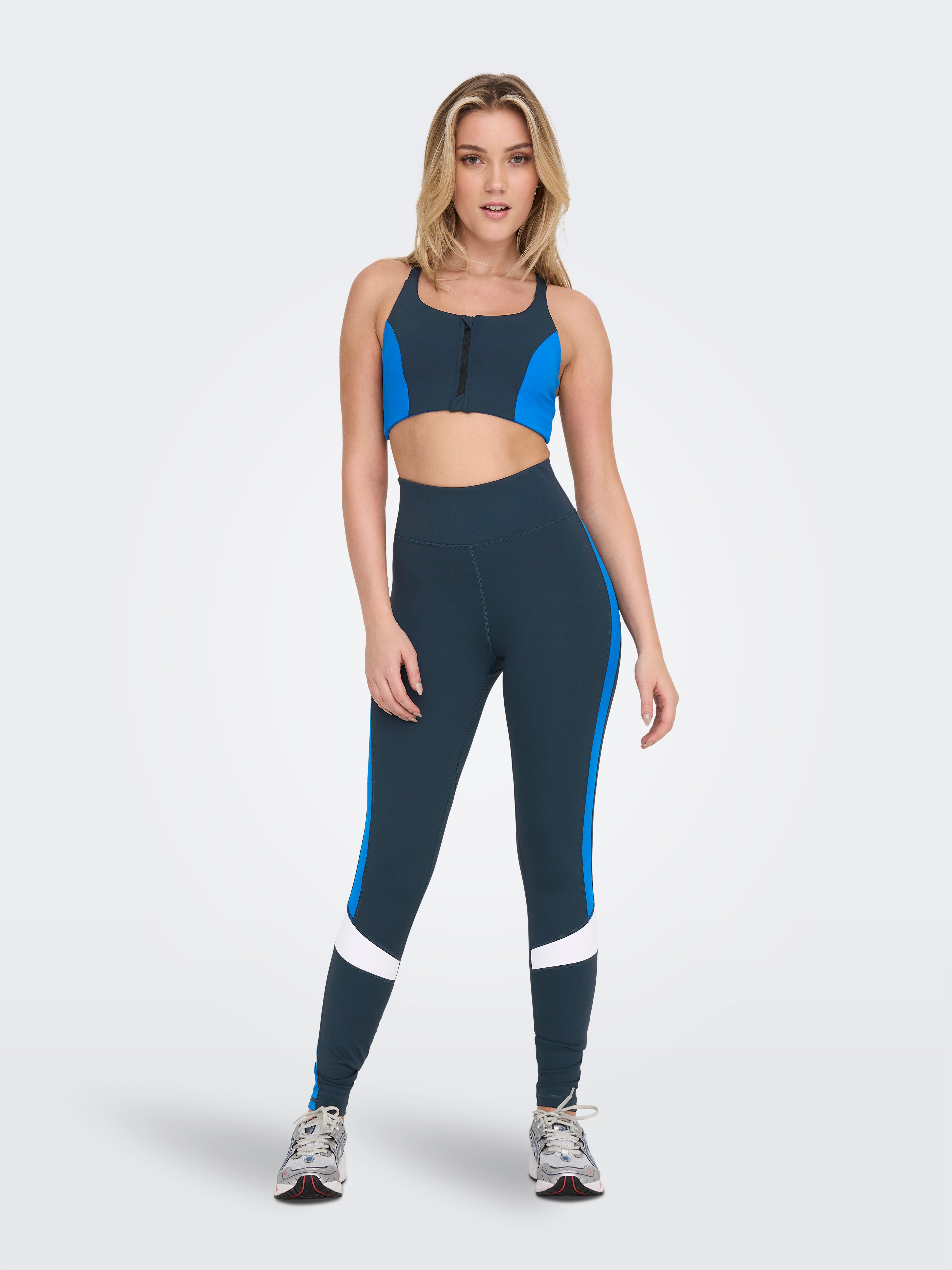 ONPMILA-BOTILDA-3 High waist Tight Fit Sports leggings | Dark Blue | ONLY®